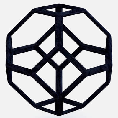 Wireframe Shape Tetradecahedron - 3D Model by MRAnyCAD