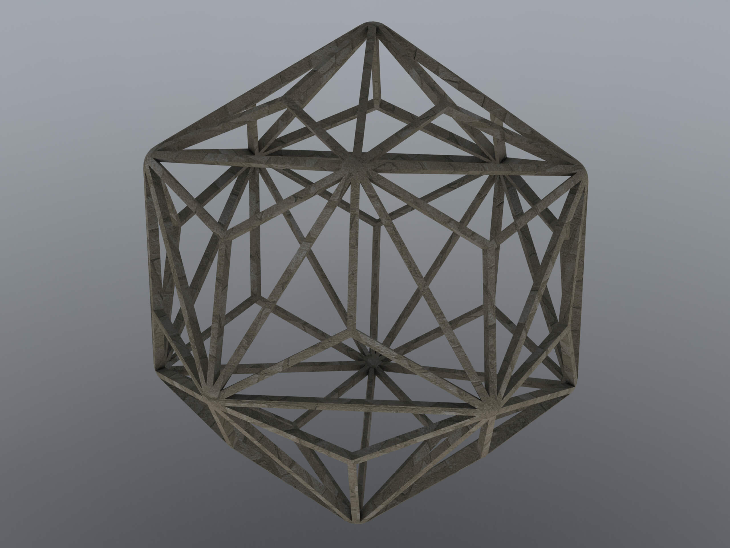 Wireframe Shape Triakis Icosahedron - 3D Print Model by MRAnyCAD