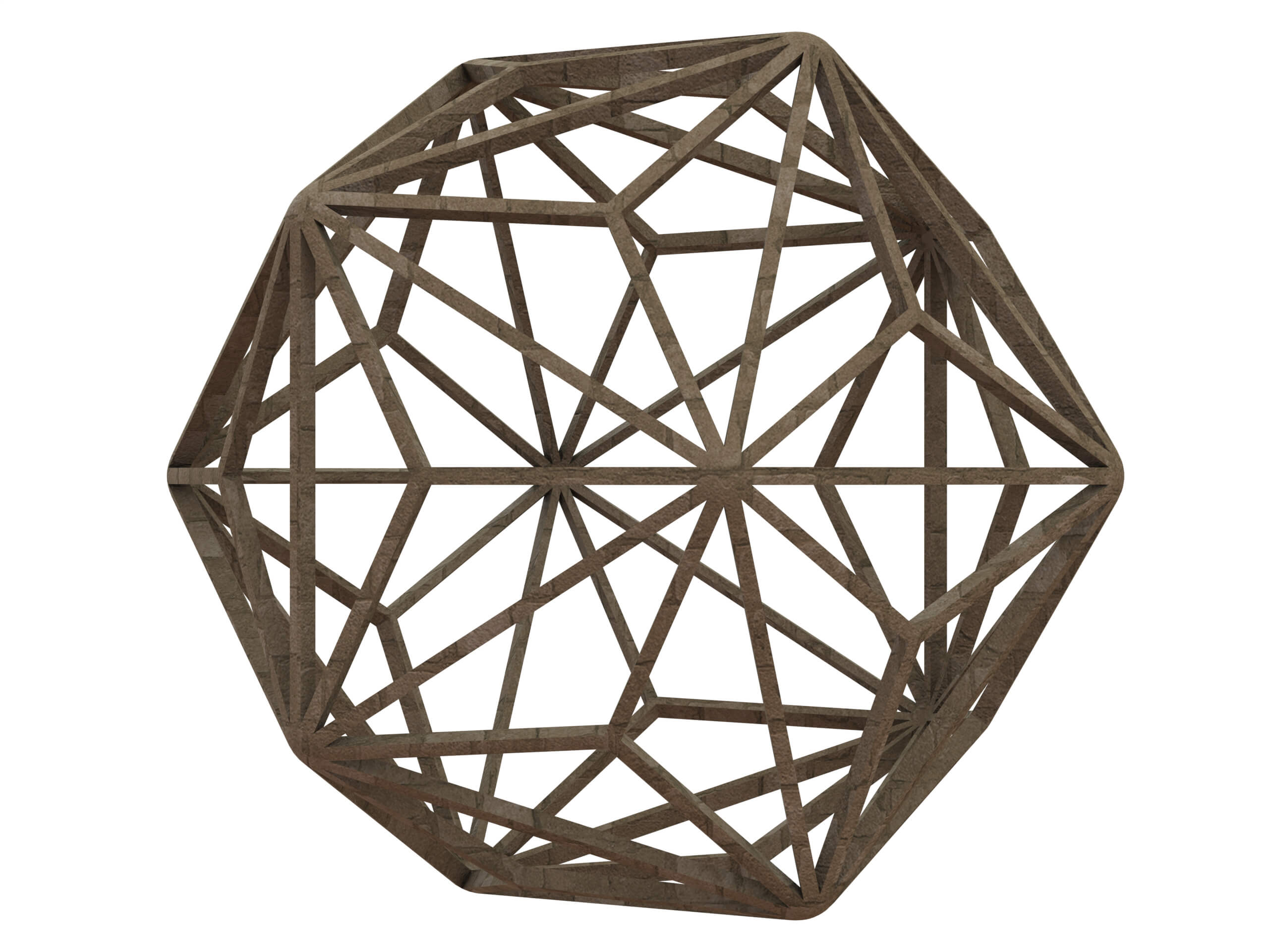 Wireframe Shape Triakis Icosahedron - 3D Print Model by MRAnyCAD