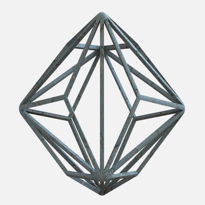 Wireframe Shape Triakis Octahedron - 3D Model by MRAnyCAD