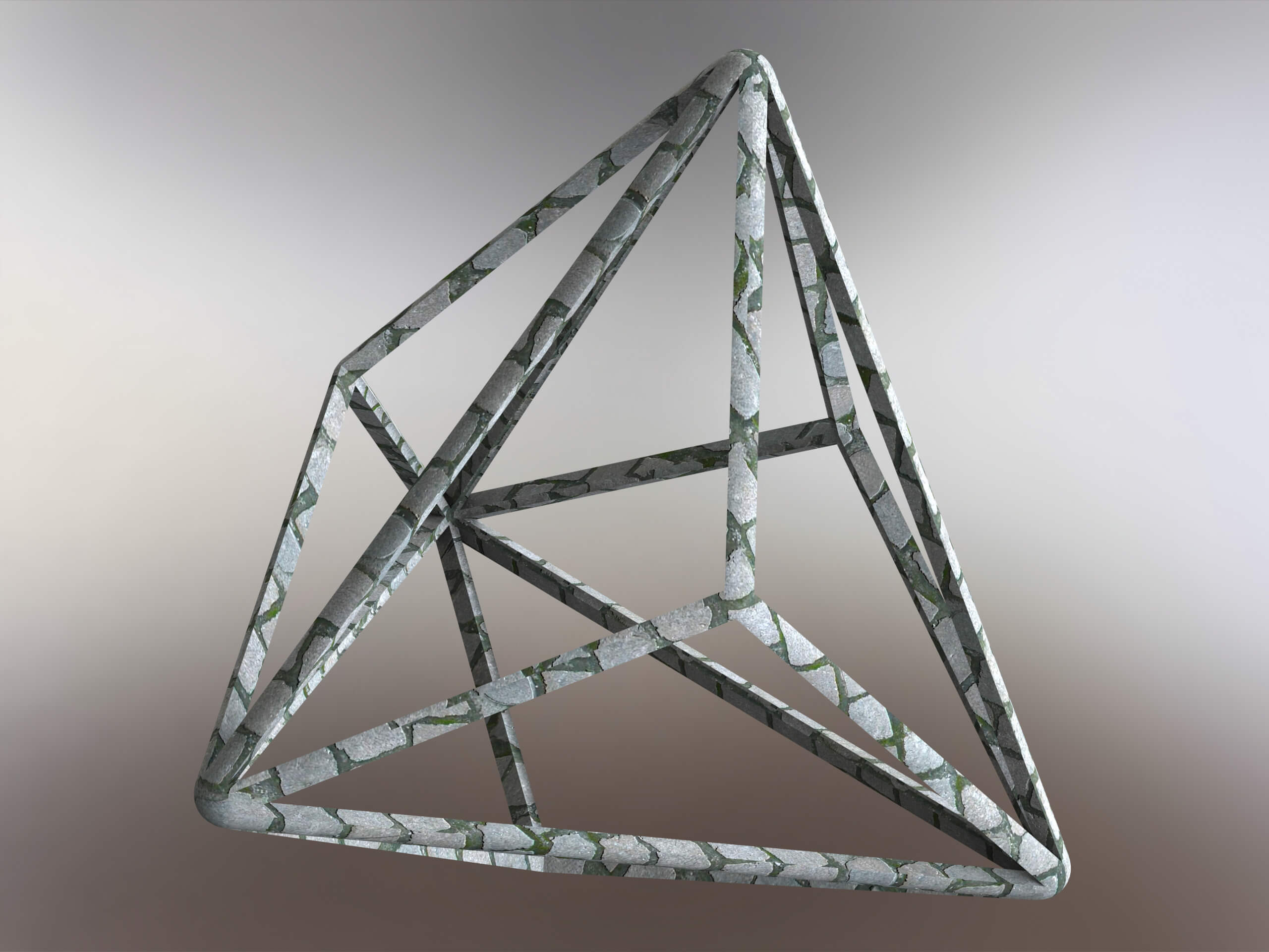 Wireframe Shape Triakis Tetrahedron - 3D Print Model by MRAnyCAD