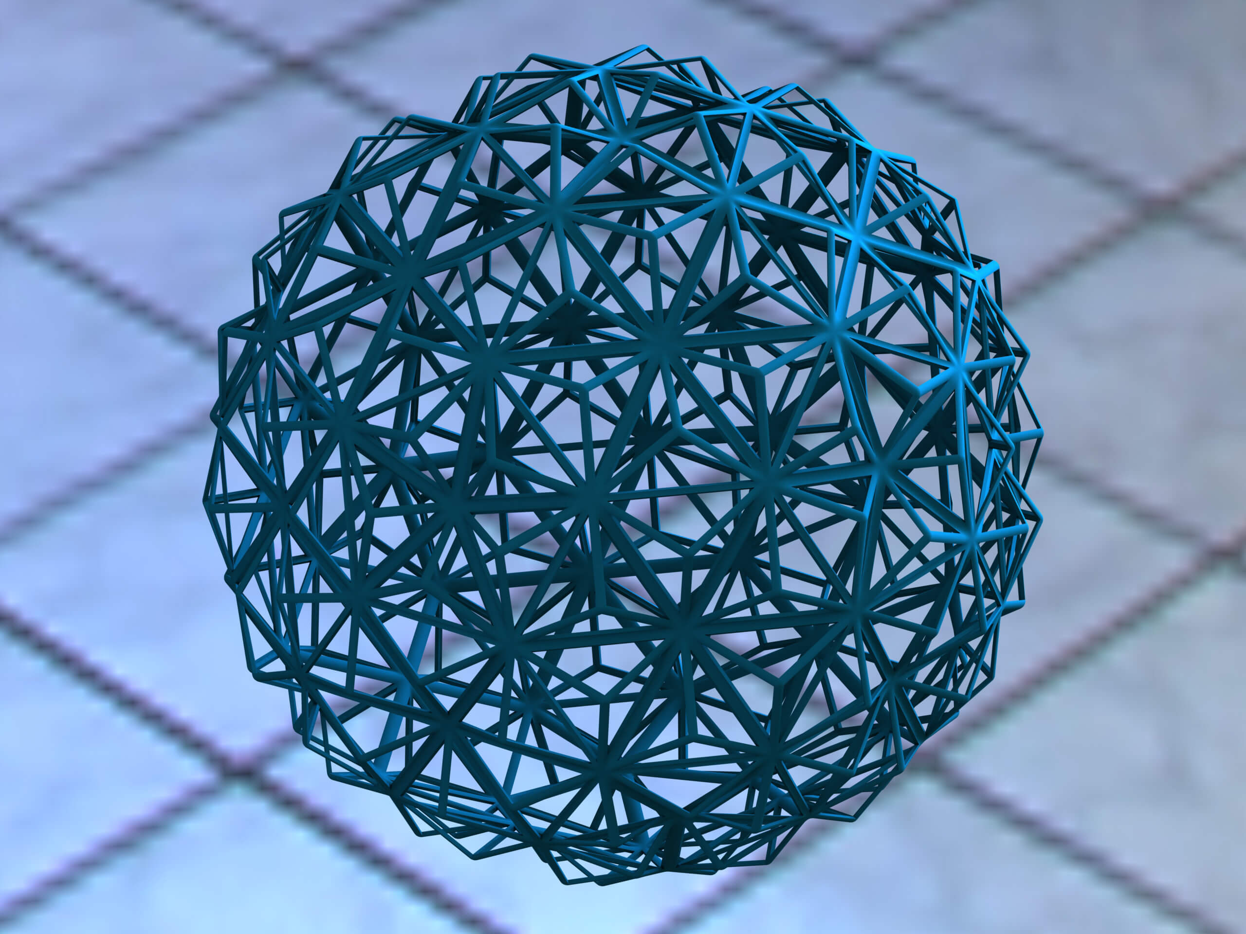 Wireframe Shape Triangulated Ball 3d Model By Mranycad