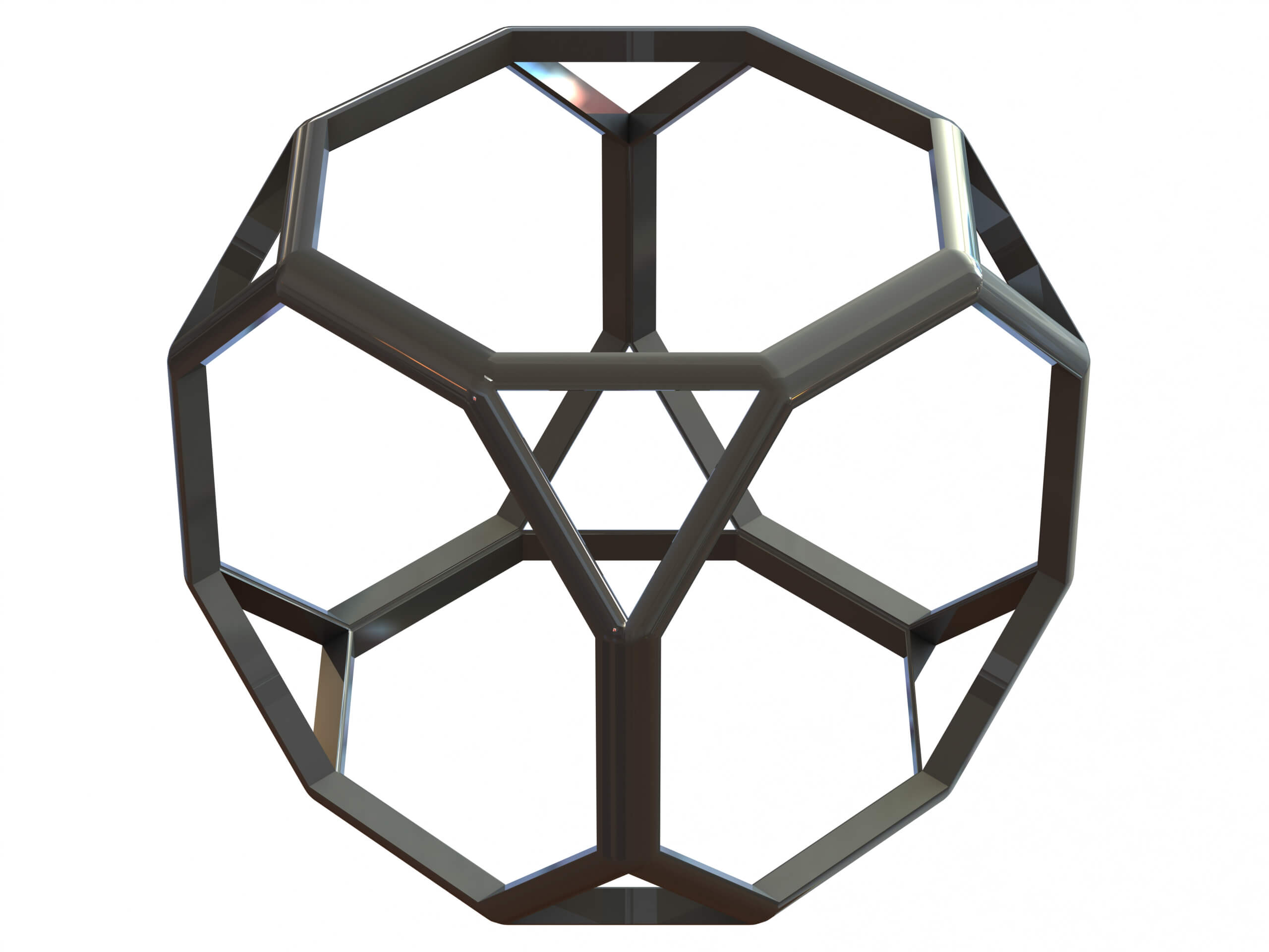 Wireframe Shape Truncated Cube 3d Model By Mranycad