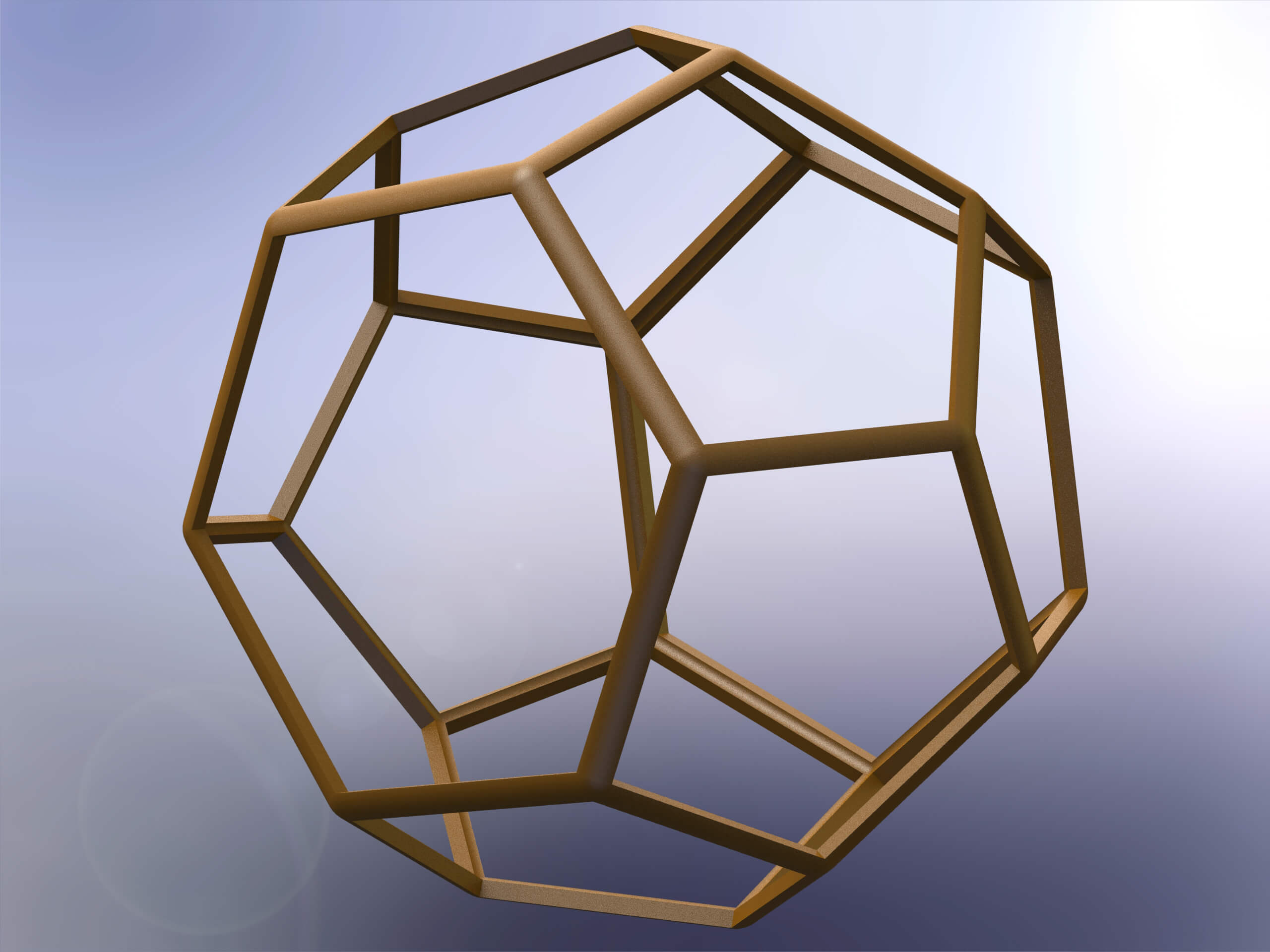 Wireframe Shape Truncated Hexagonal Trapezohedron - 3D Print Model by ...