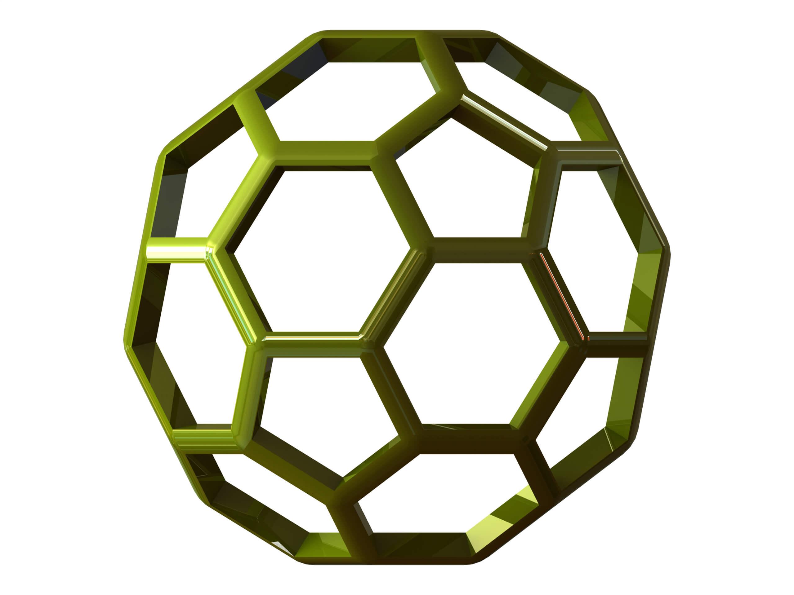 Wireframe Shape Truncated Icosahedron - 3D Model by MRAnyCAD