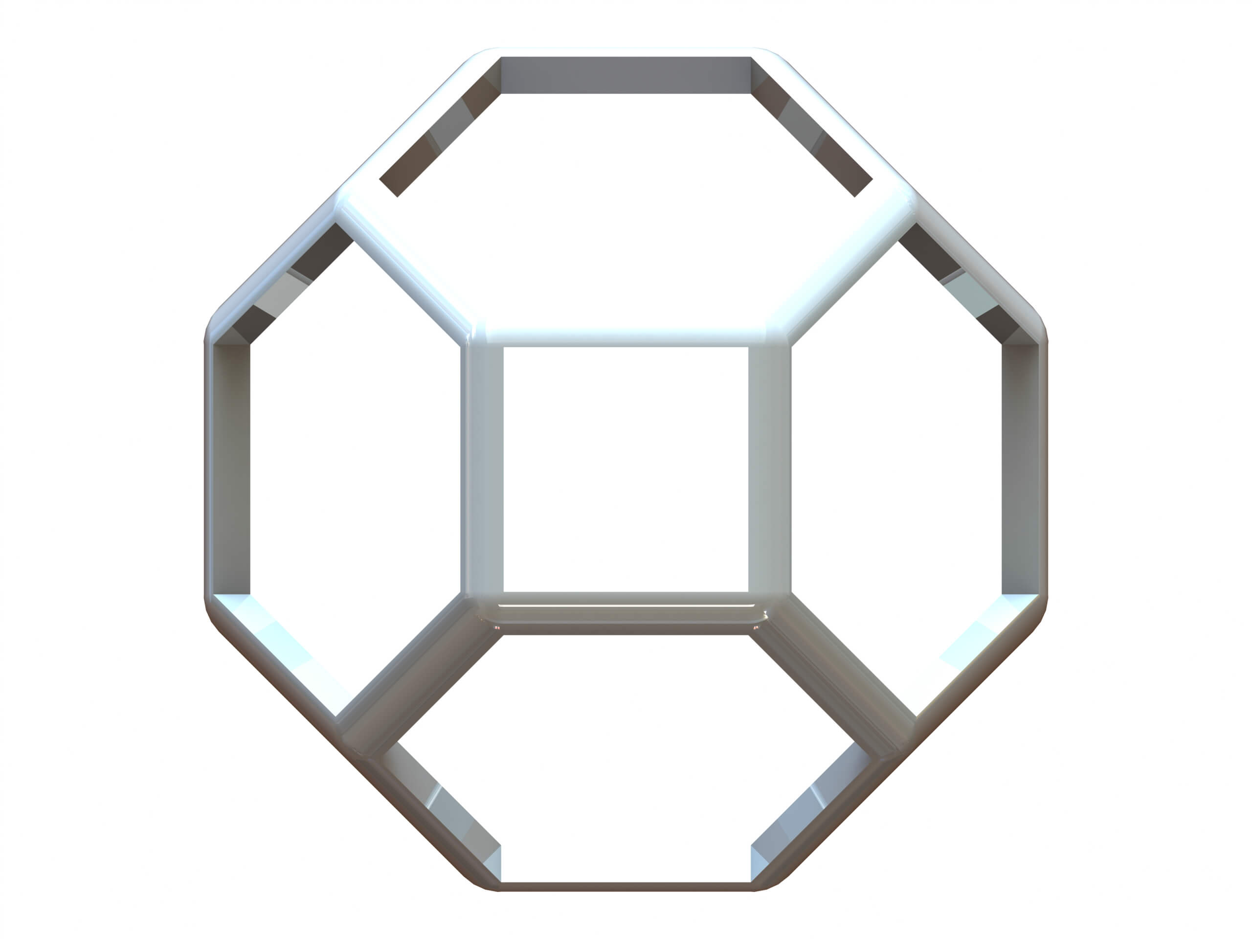 Wireframe Shape Truncated Octahedron 3d Model By Mranycad