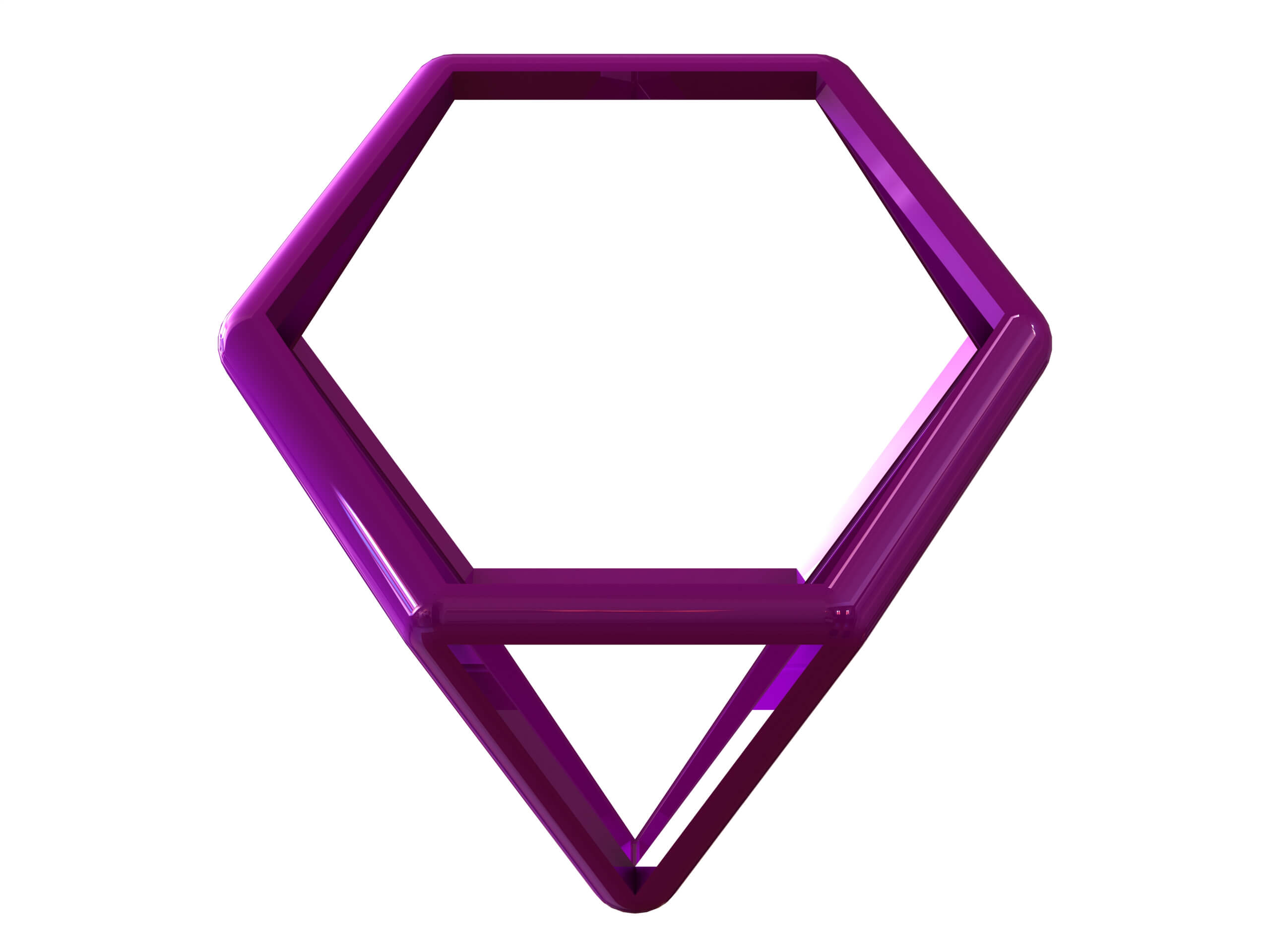 Wireframe Shape Truncated Tetrahedron - 3D Model by MRAnyCAD