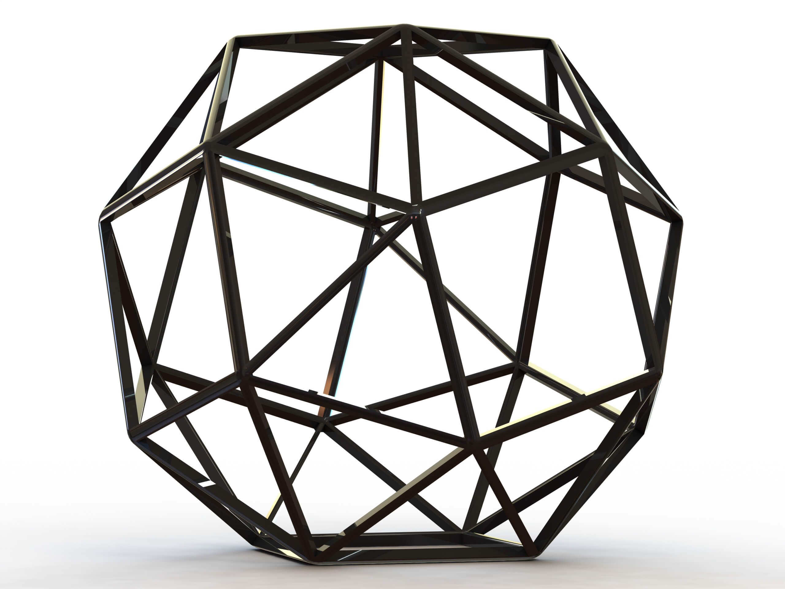 Wireframe Snub Cube - 3D Model by MRAnyCAD