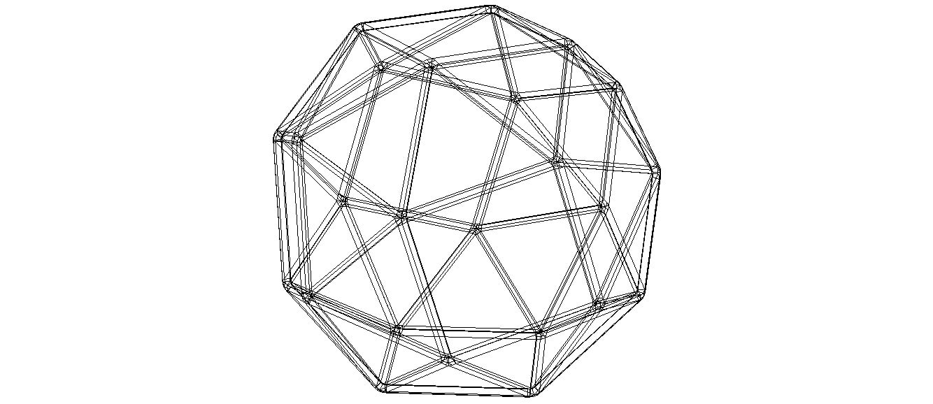 Wireframe Snub Cube - 3D Model by MRAnyCAD