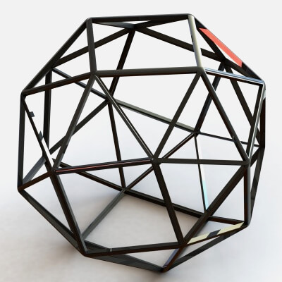 Wireframe Snub Cube - 3D Model by MRAnyCAD