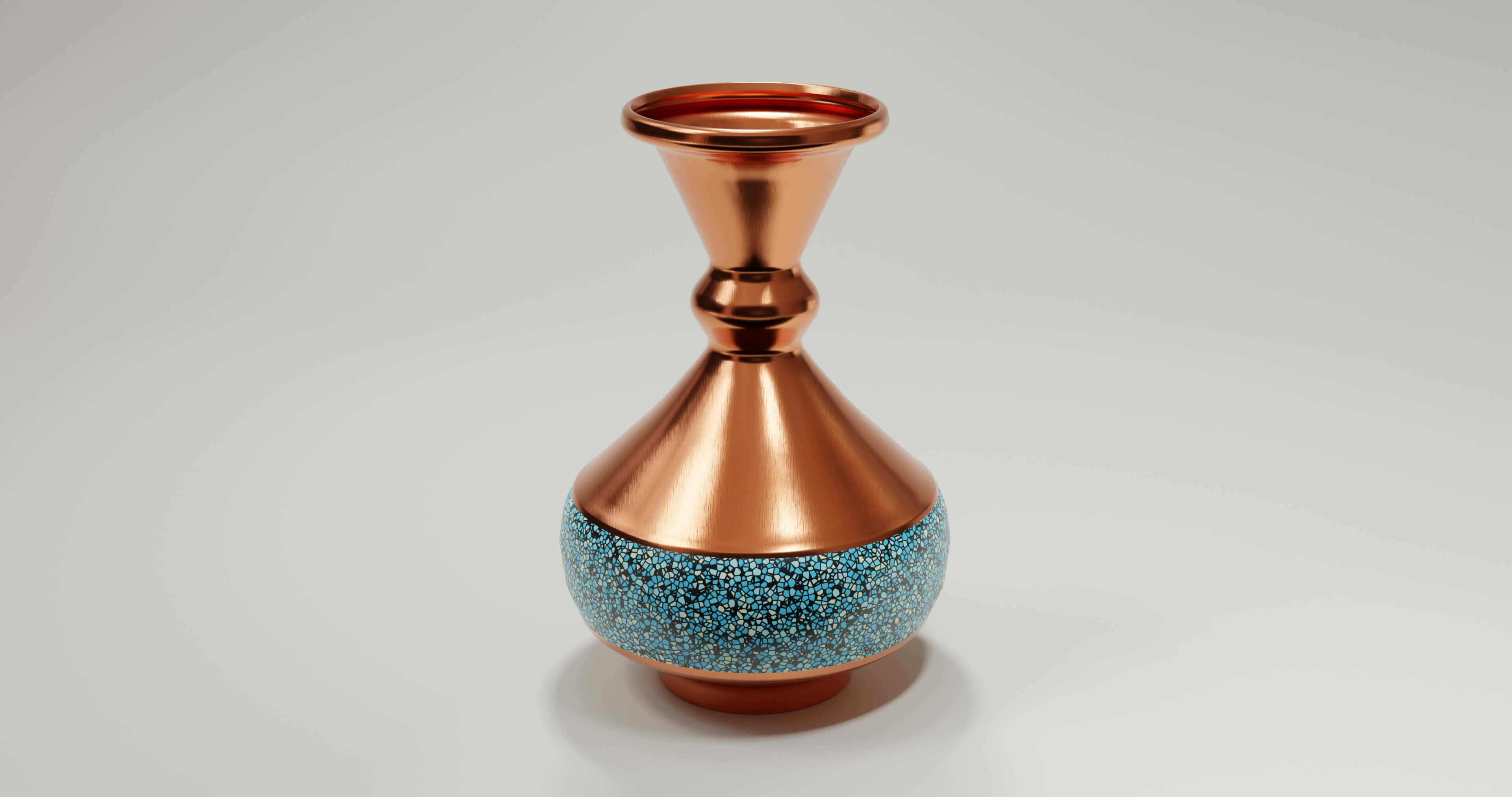 Golden Copper Vase - Flower Pot 3D Model by mrde75