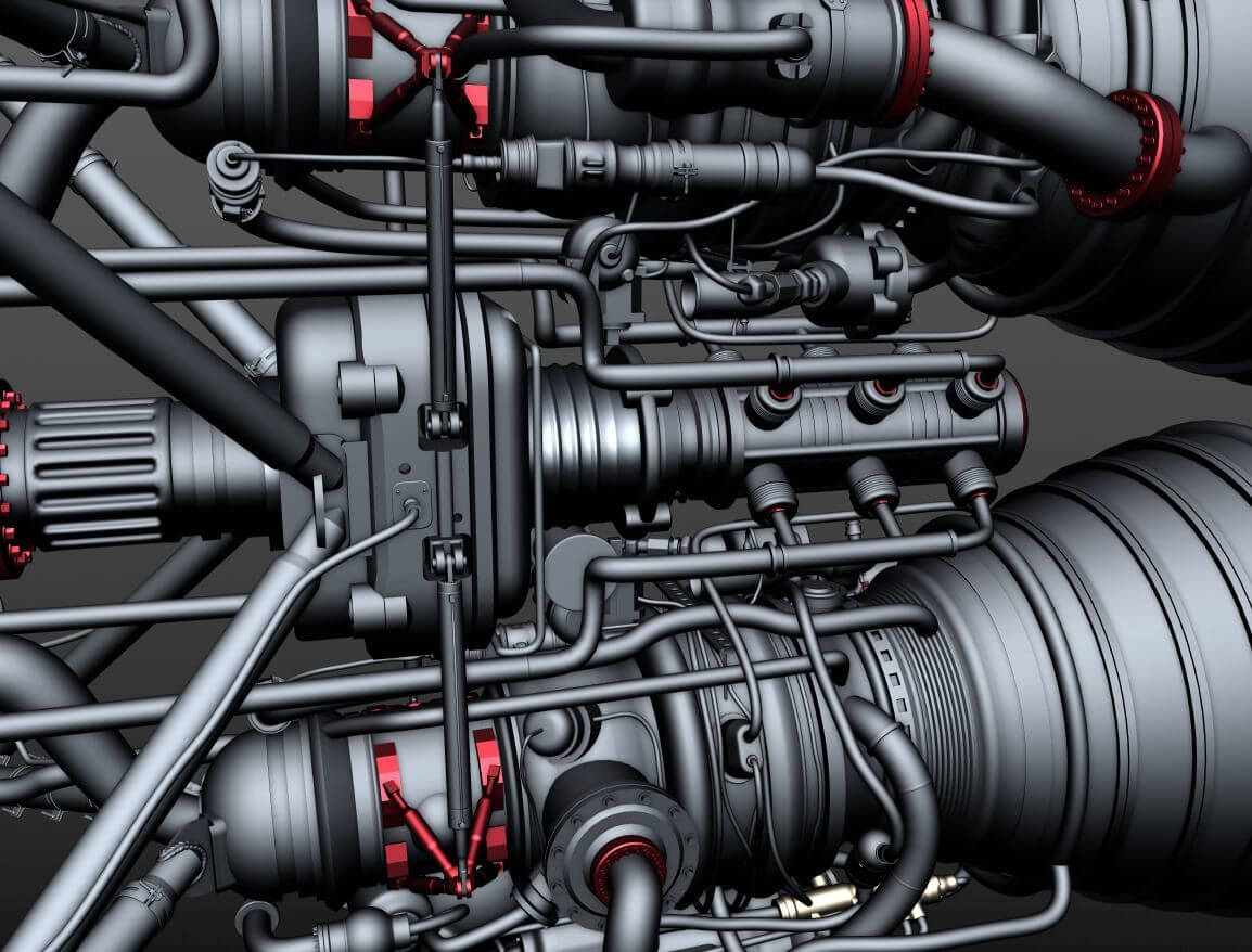 Rocket Thrusters - URAN-1 3D Model by mrgesy