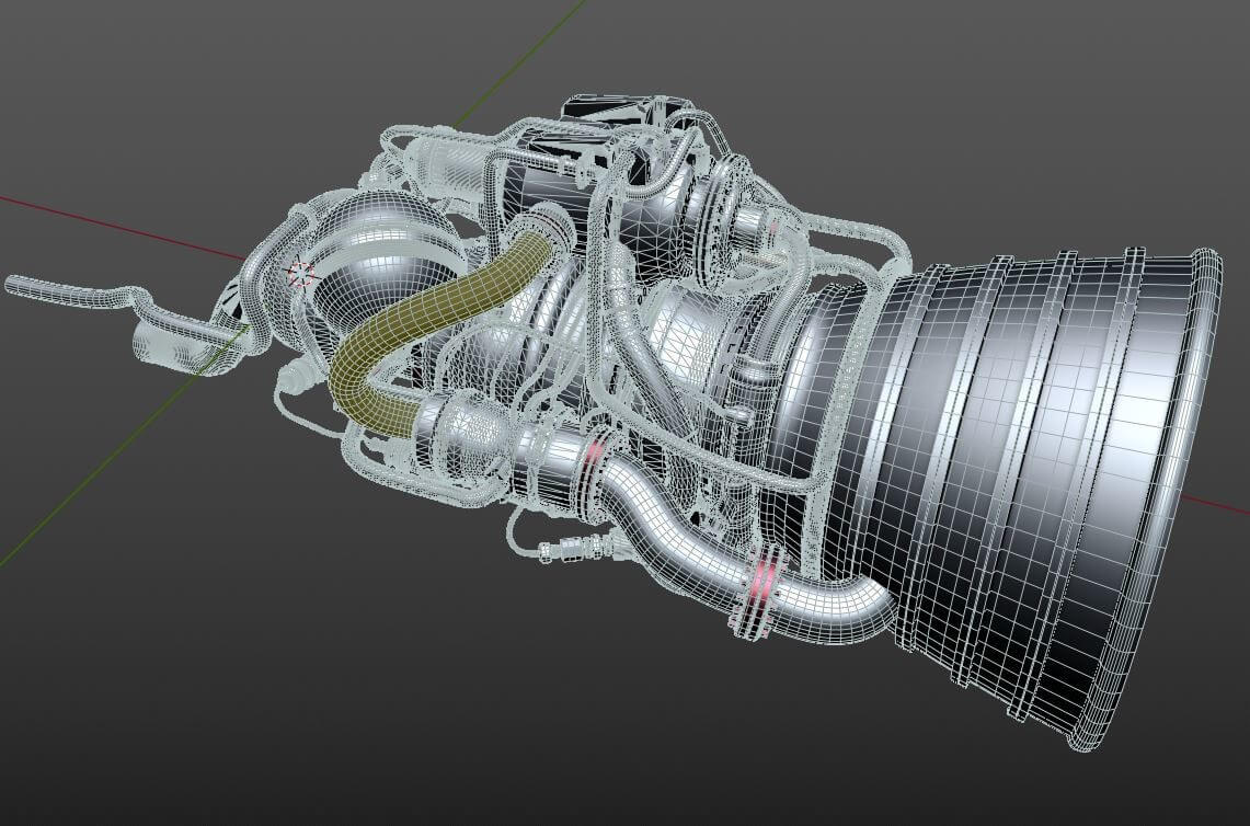 Rocket Thrusters - URAN-1 3D Model by mrgesy