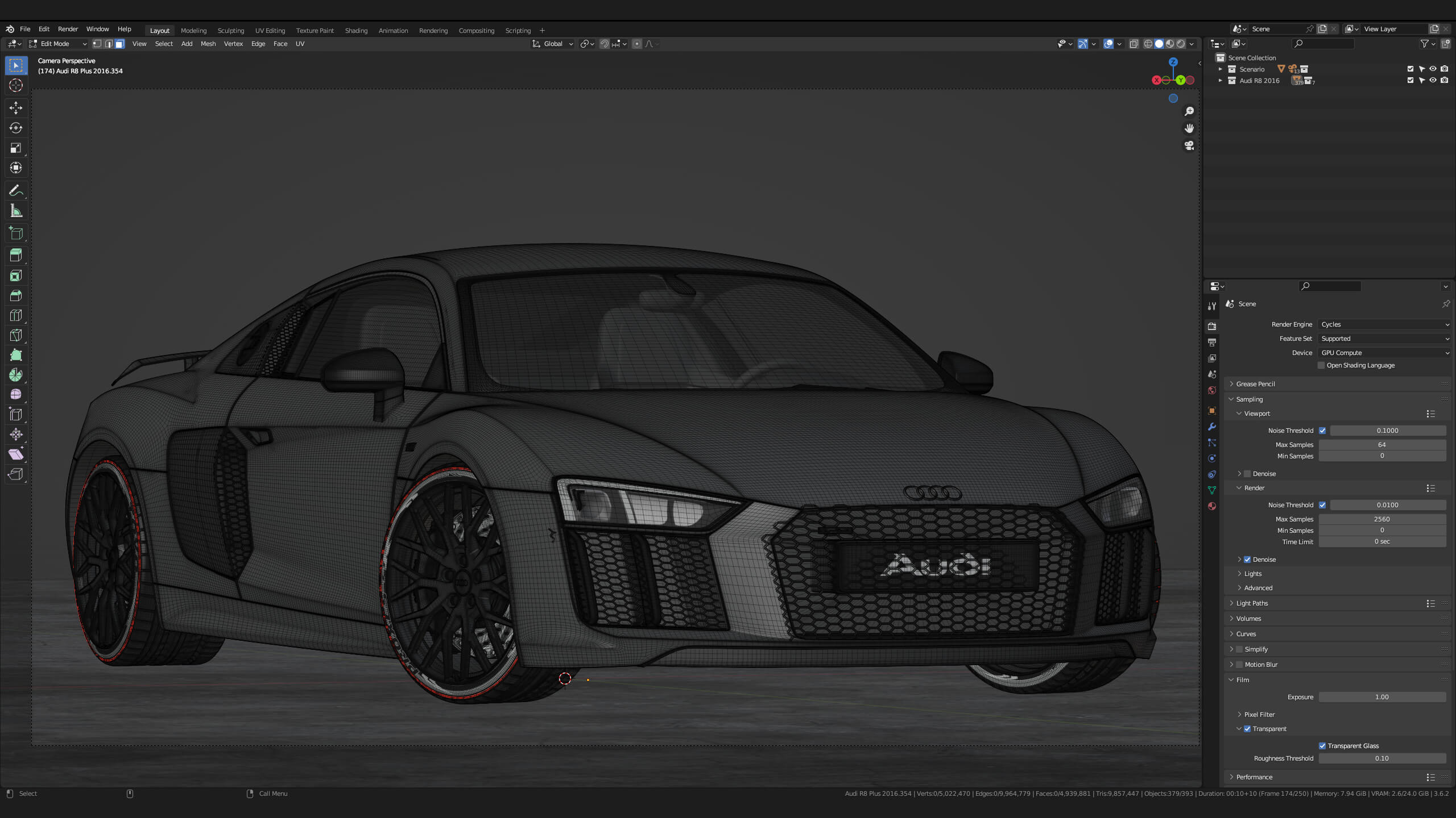Audi R8 V10 Plus 2016 - 3D Model by MrGhosts