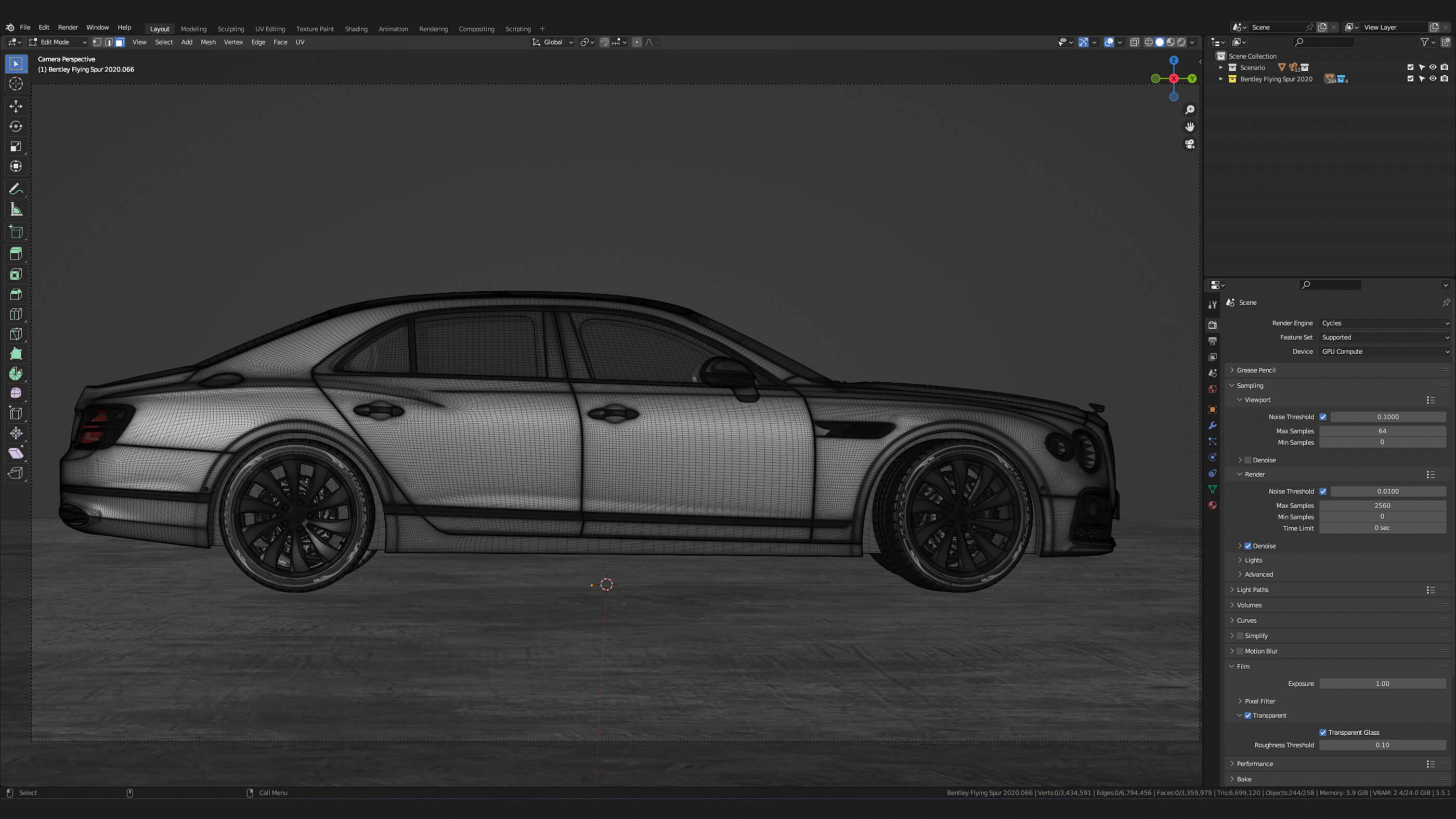 Bentley Flying Spur 2020 - 3D Model by MrGhosts