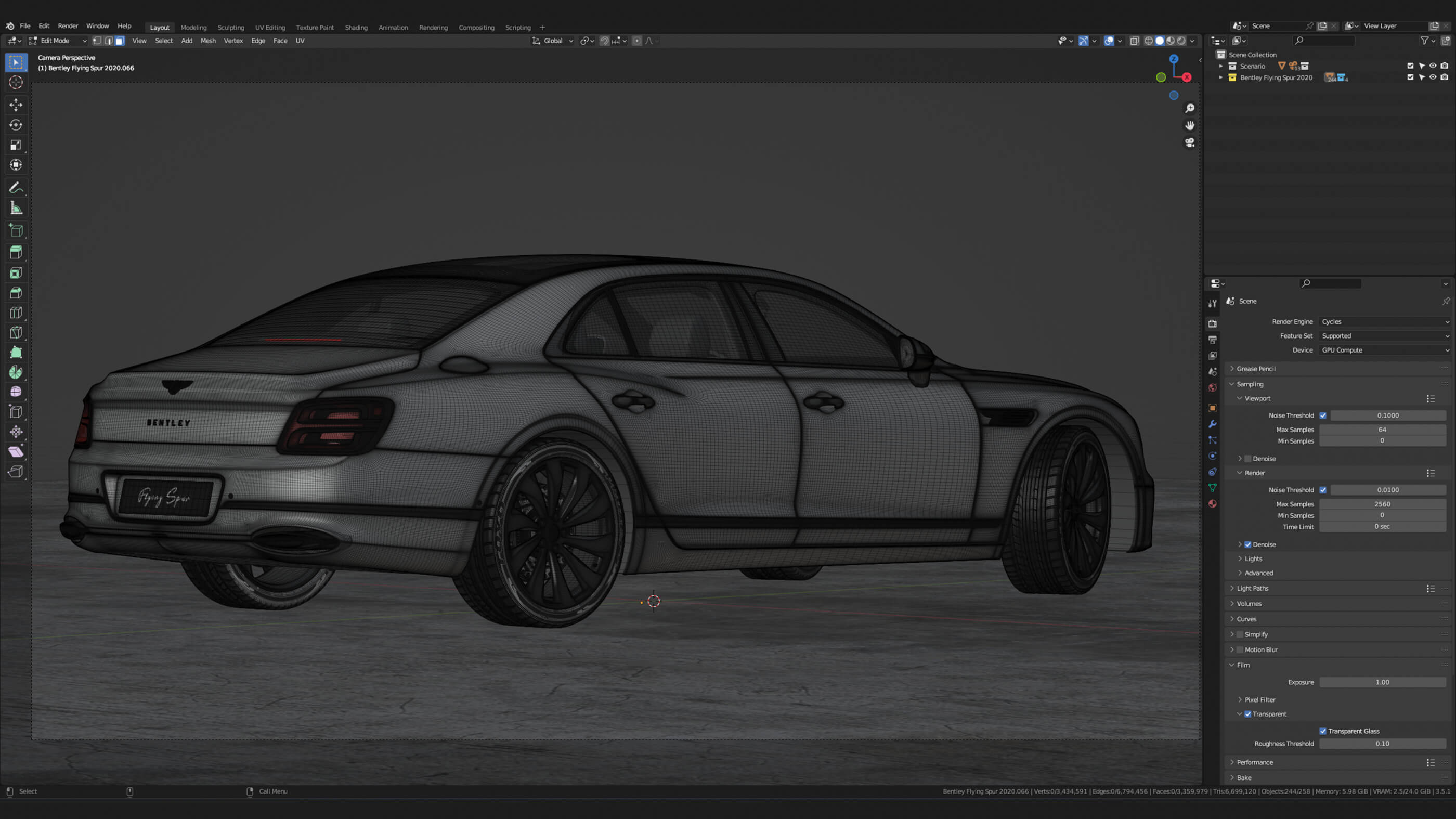 Bentley Flying Spur 2020 - 3D Model by MrGhosts