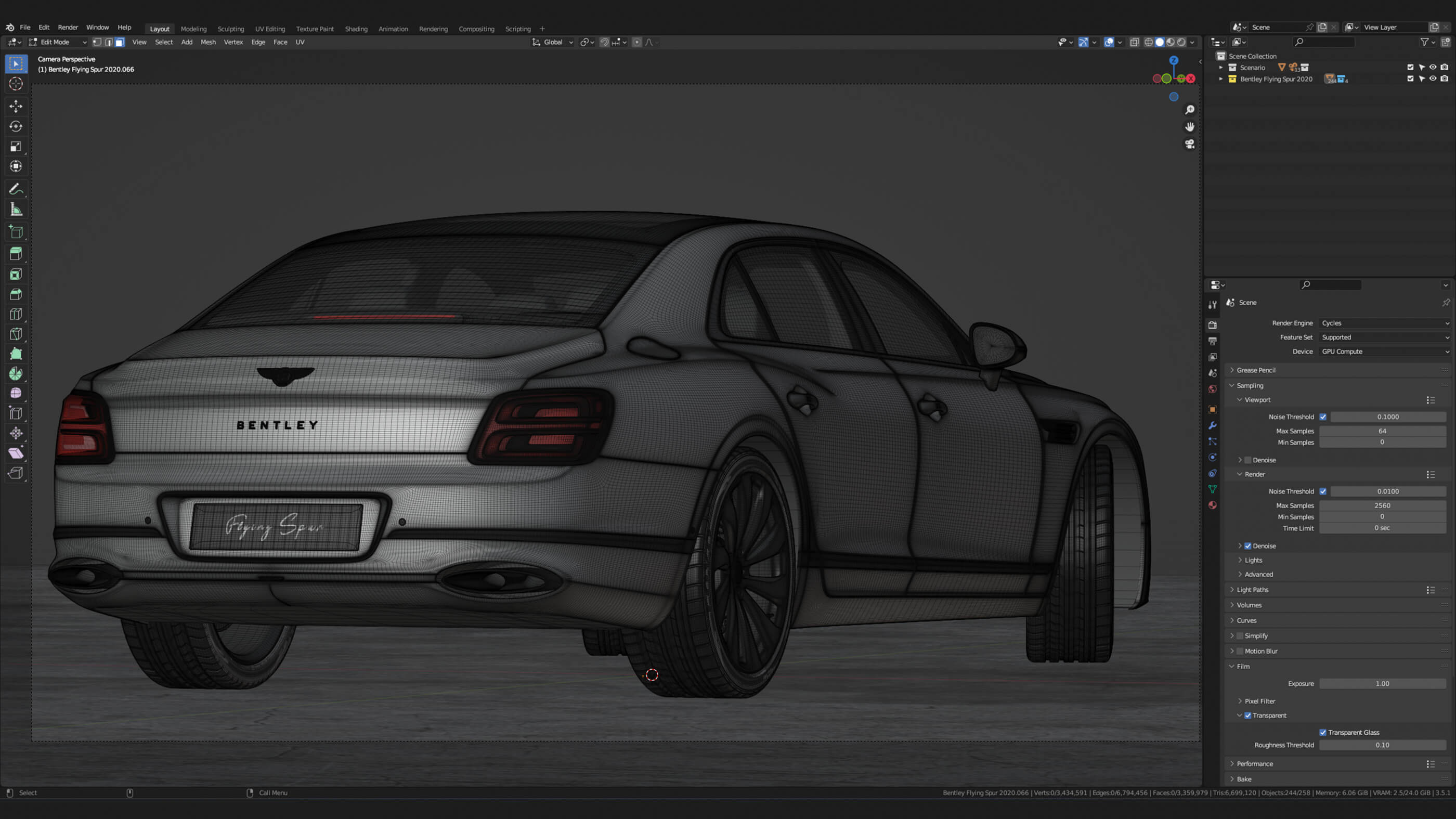 Bentley Flying Spur 2020 - 3D Model by MrGhosts