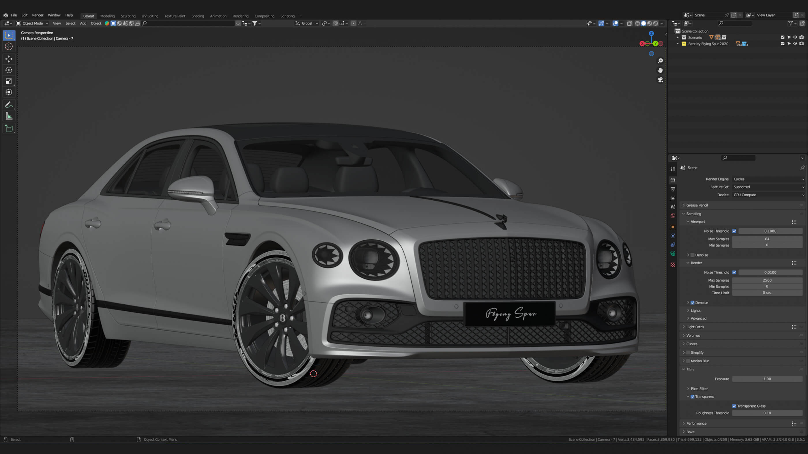 Bentley Flying Spur 2020 - 3D Model by MrGhosts