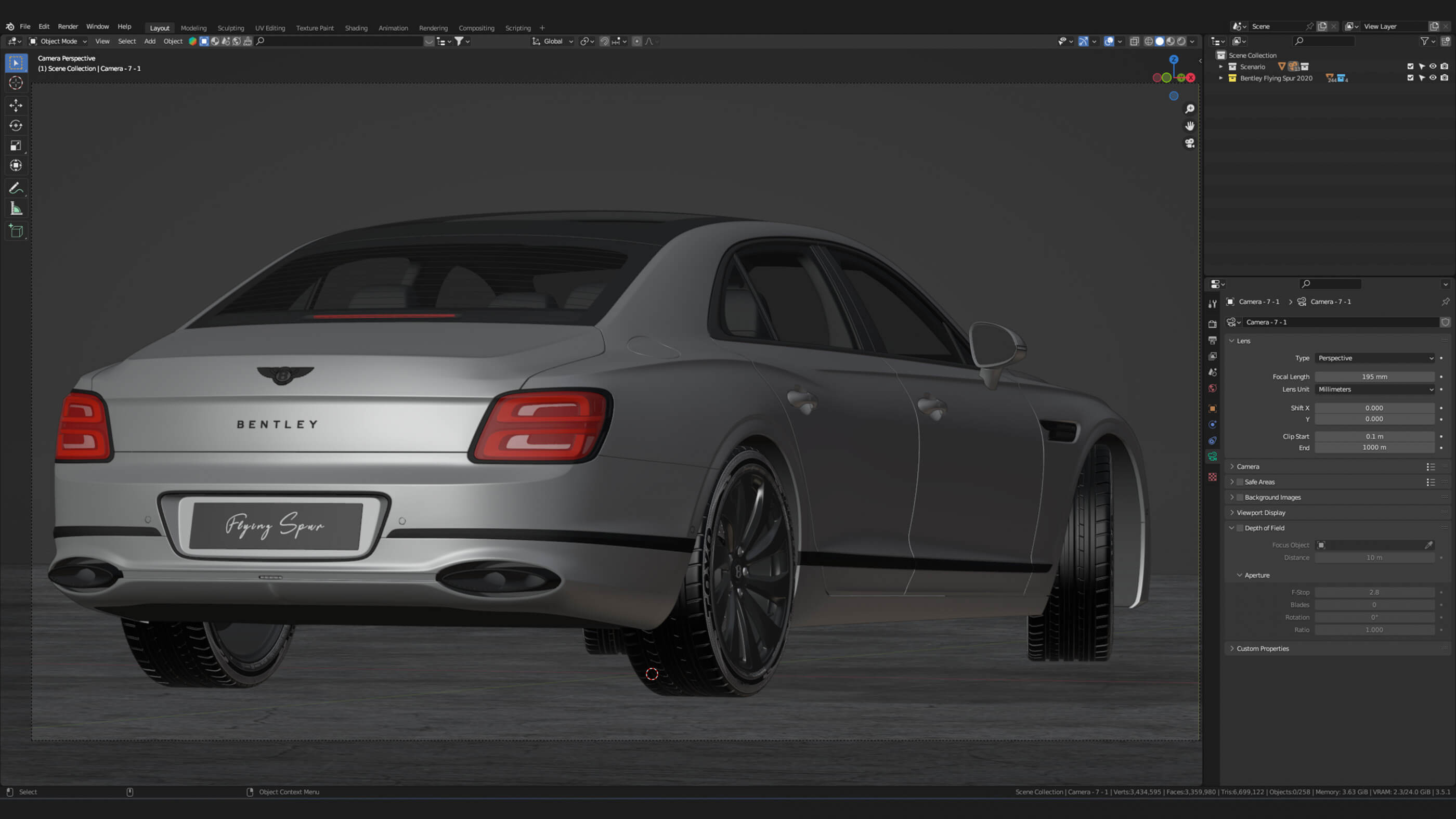 Bentley Flying Spur 2020 - 3D Model by MrGhosts