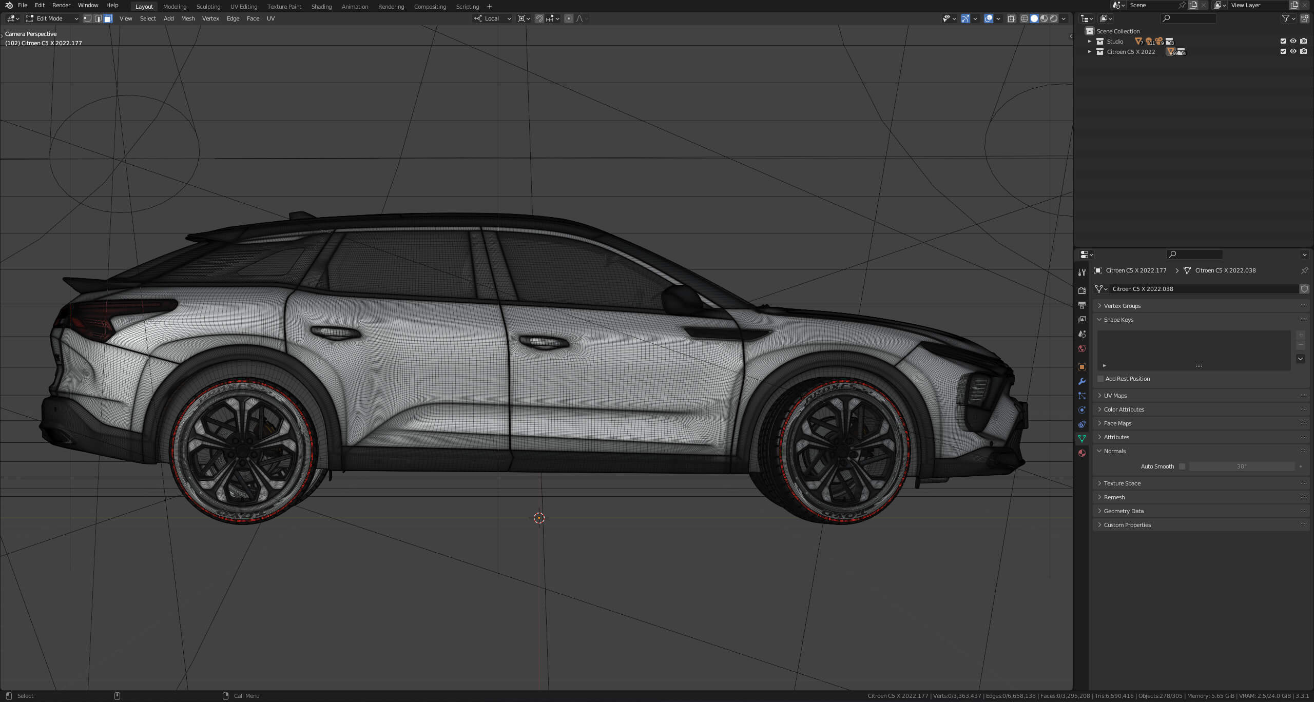 Citroen C5 X 2022 - 3D Model by MrGhosts