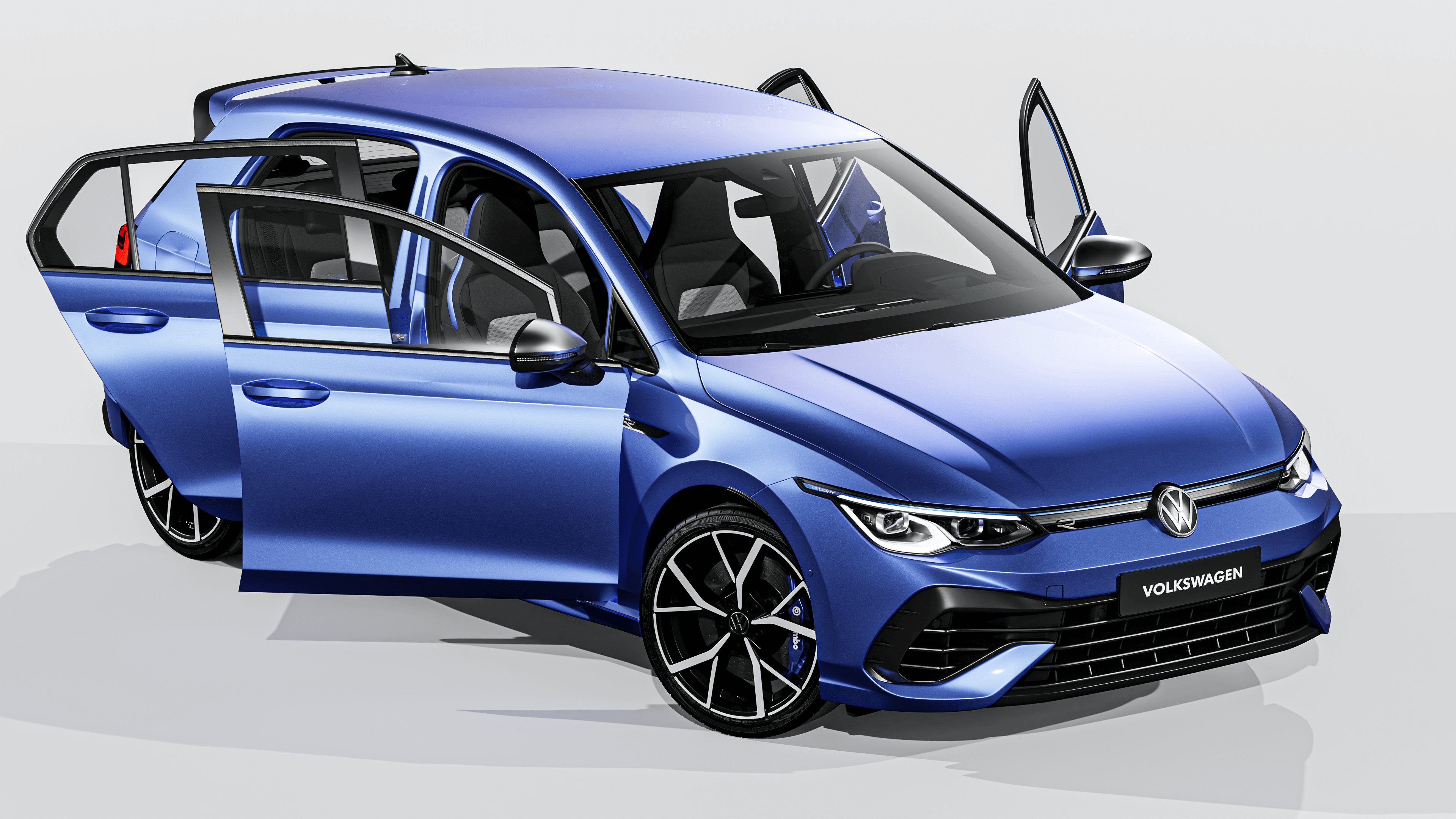 Volkswagen Golf R 2022 3D Render, Digital Art by MrGhosts