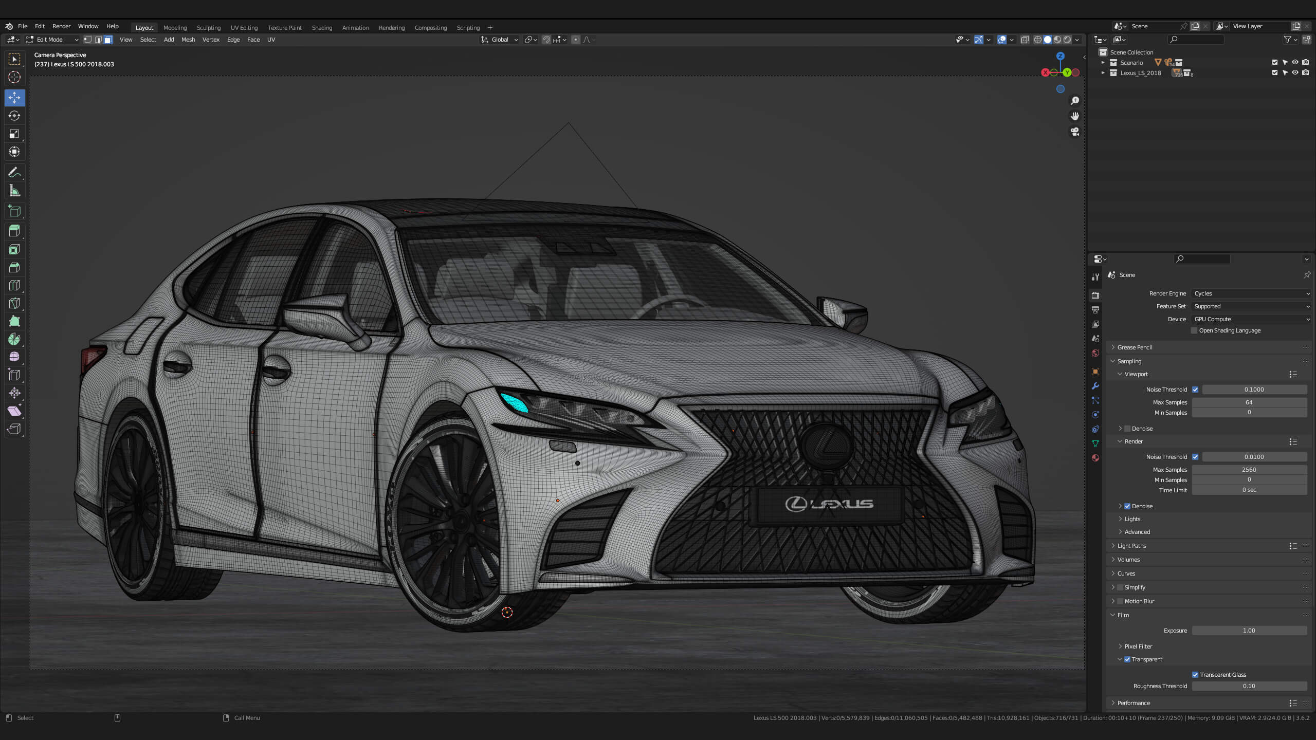Lexus LS 500 2018 - 3D Model by MrGhosts