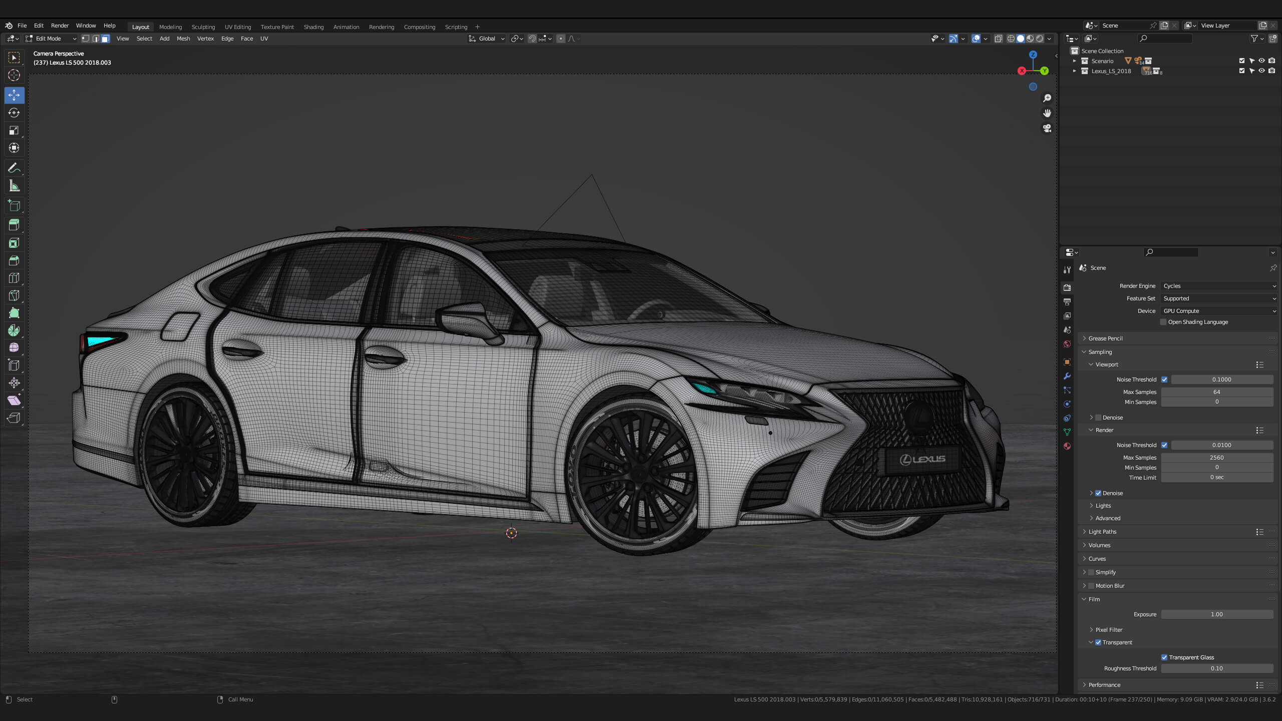Lexus LS 500 2018 - 3D Model by MrGhosts