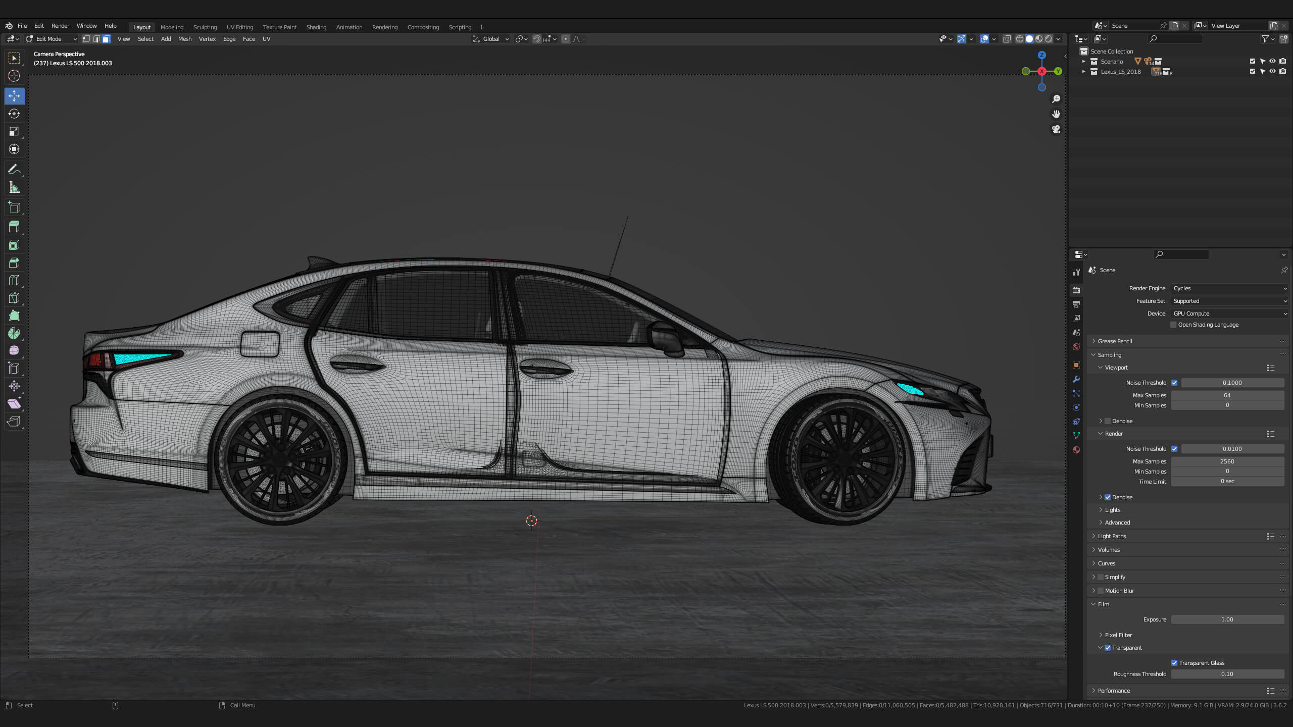 Lexus LS 500 2018 - 3D Model by MrGhosts