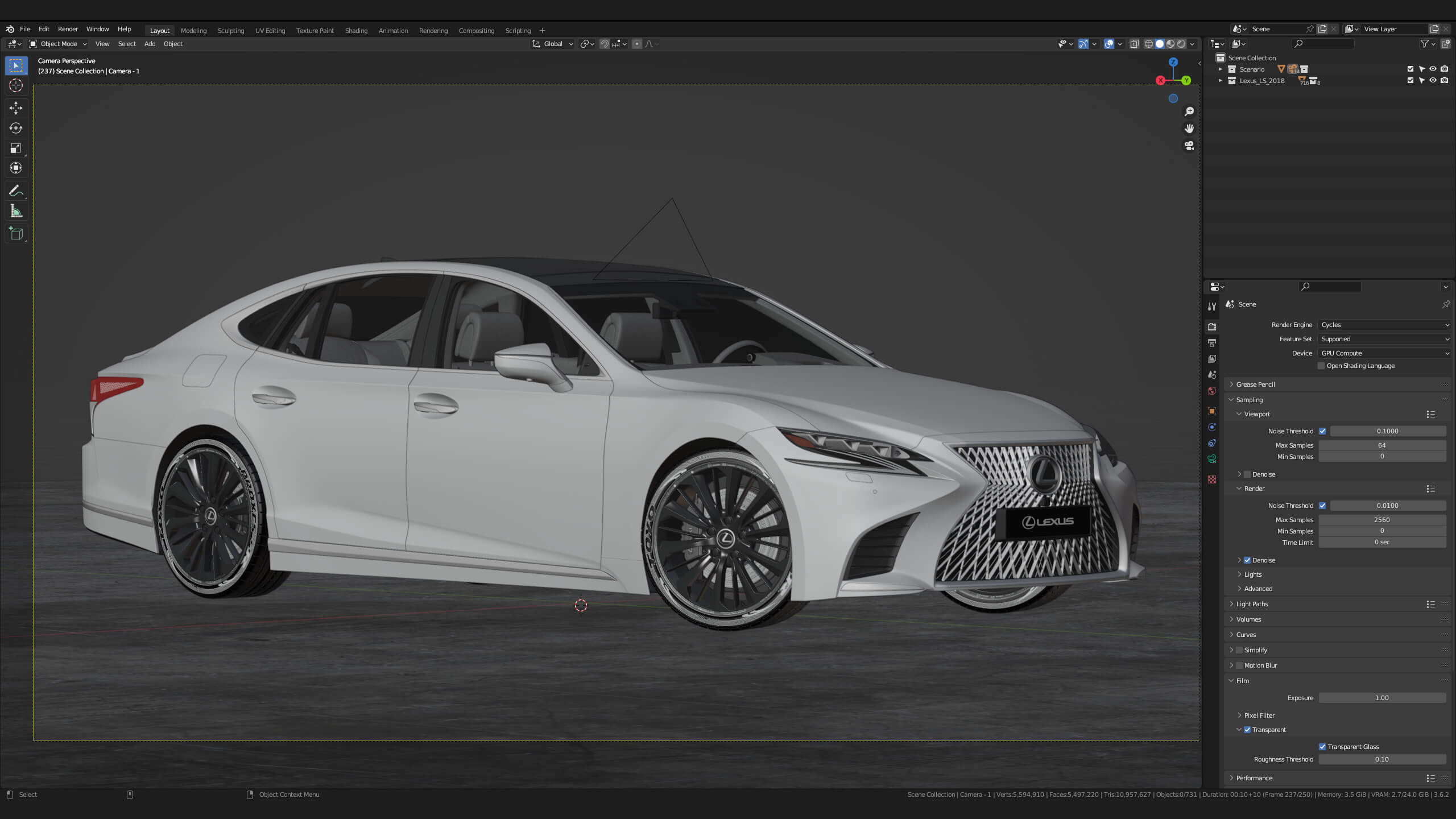 Lexus LS 500 2018 - 3D Model by MrGhosts