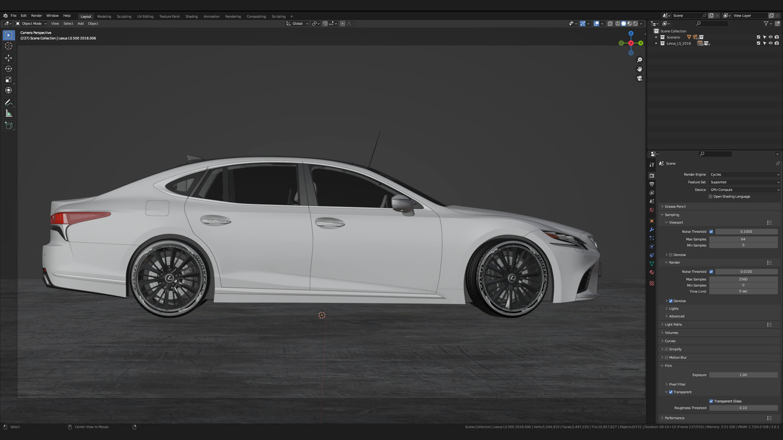 Lexus LS 500 2018 - 3D Model by MrGhosts