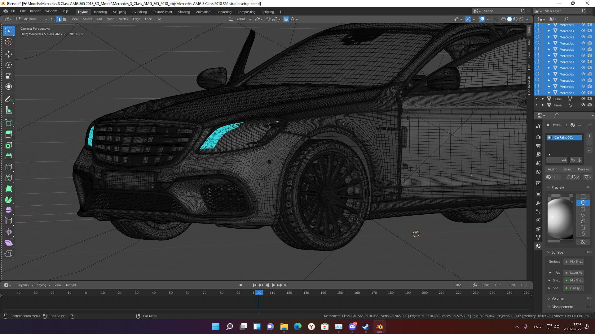 Mercedes AMG S Class 2018 S65 - 3D Model by MrGhosts