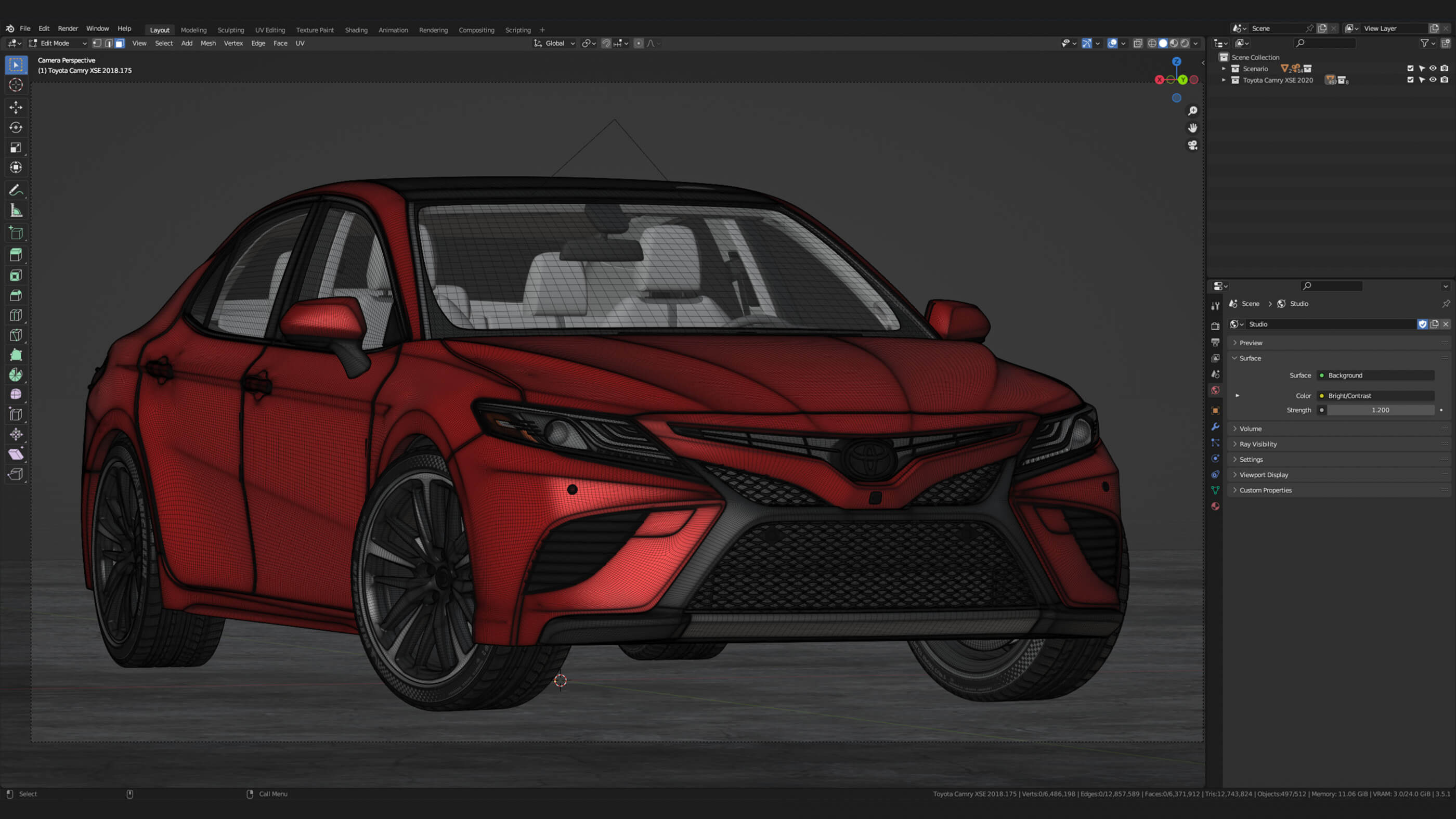 Toyota Camry XSE 2018 - 3D Model by MrGhosts