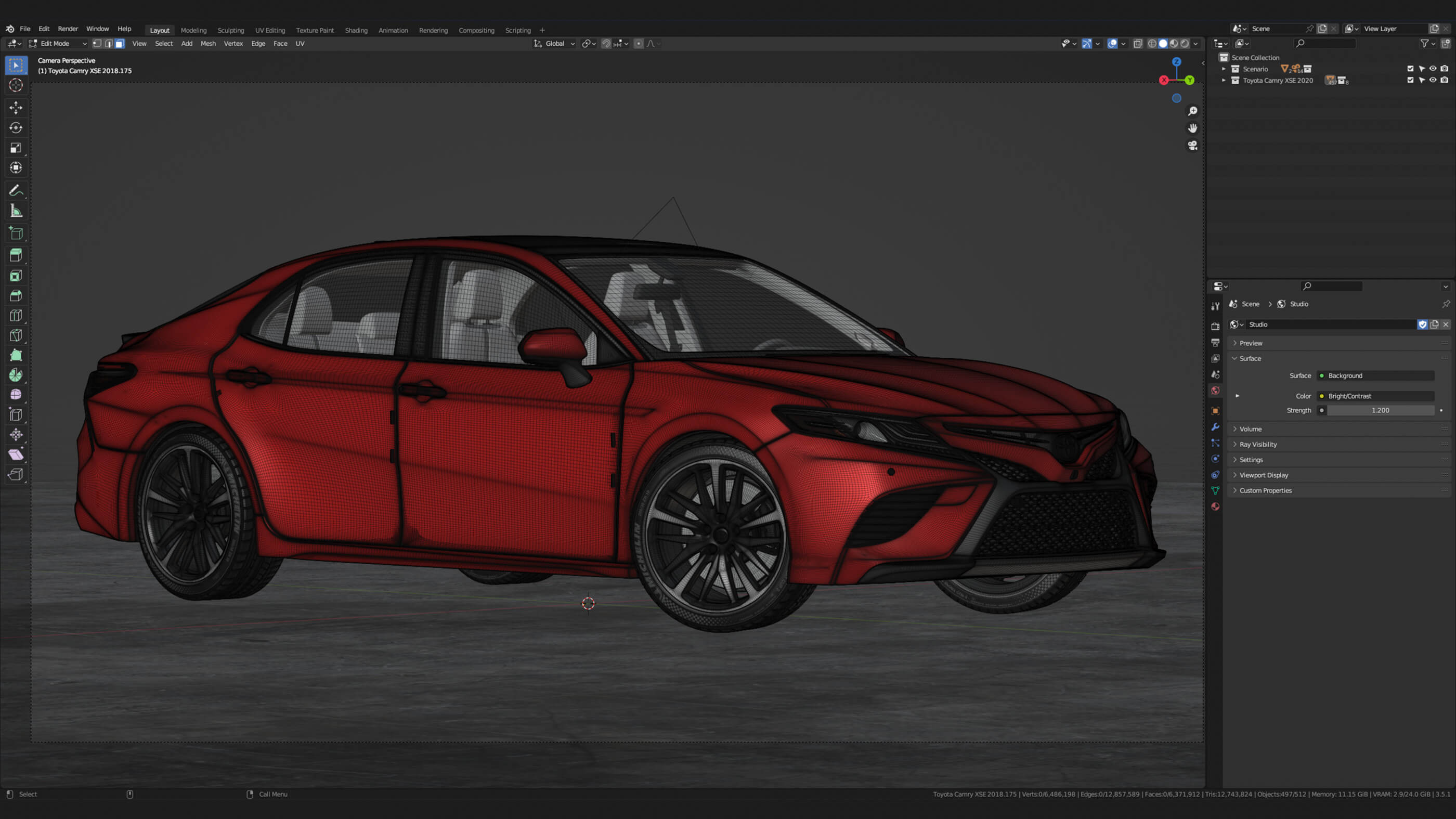 Toyota Camry XSE 2018 - 3D Model by MrGhosts