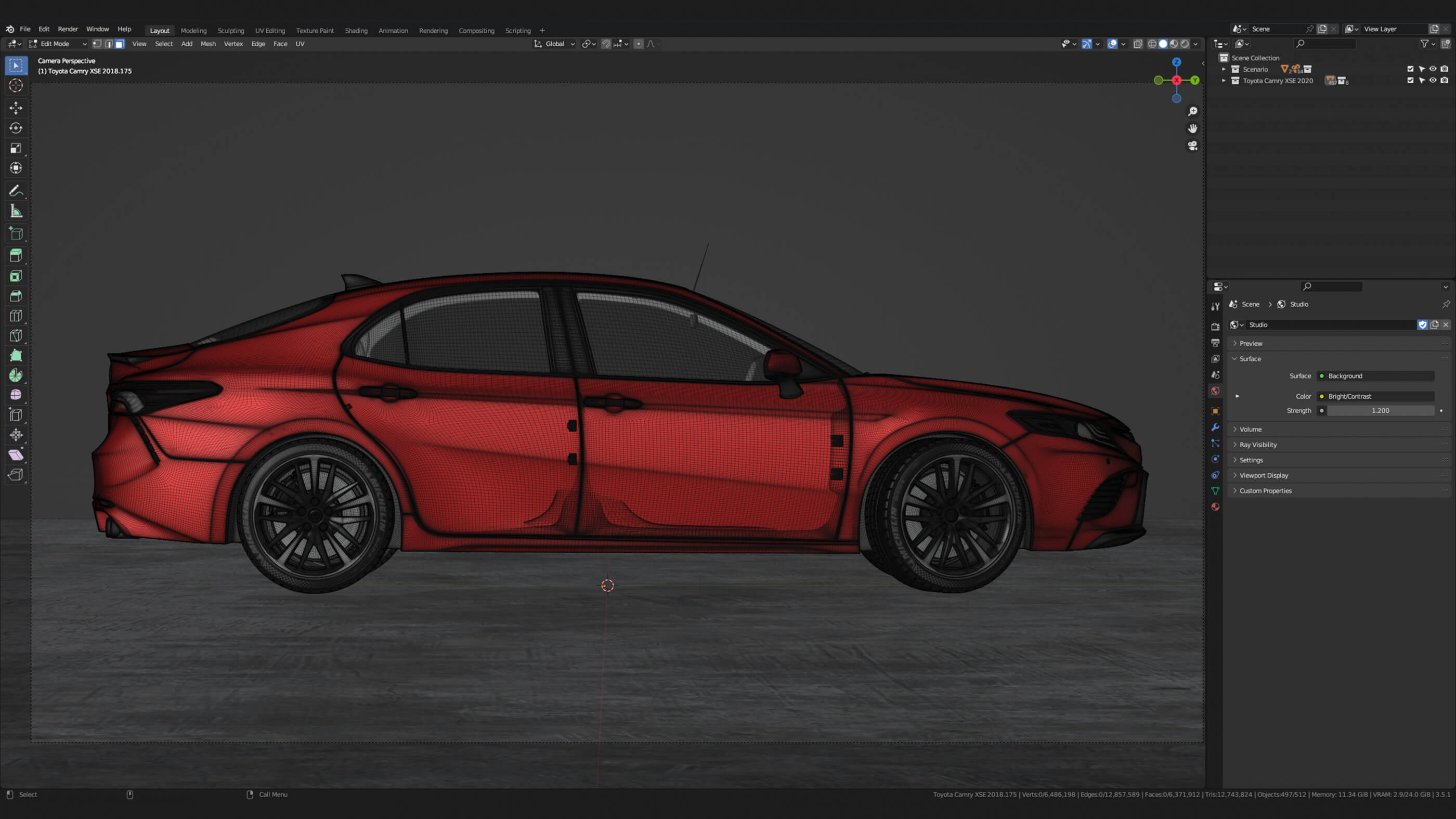 Toyota Camry XSE 2018 - 3D Model by MrGhosts