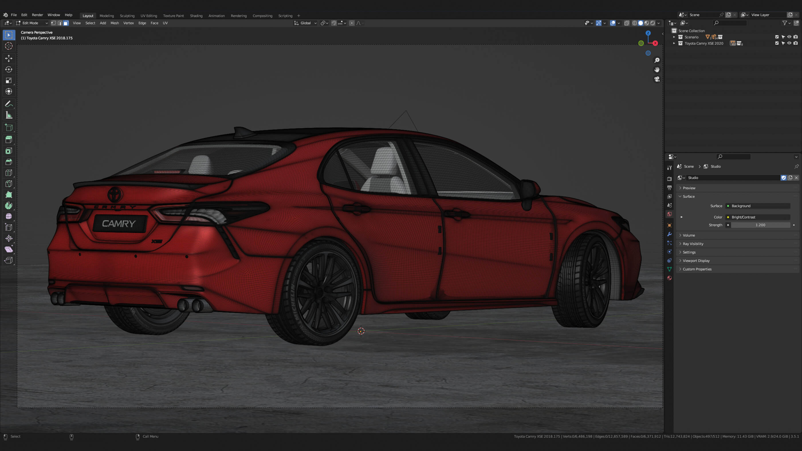 Toyota Camry XSE 2018 - 3D Model by MrGhosts