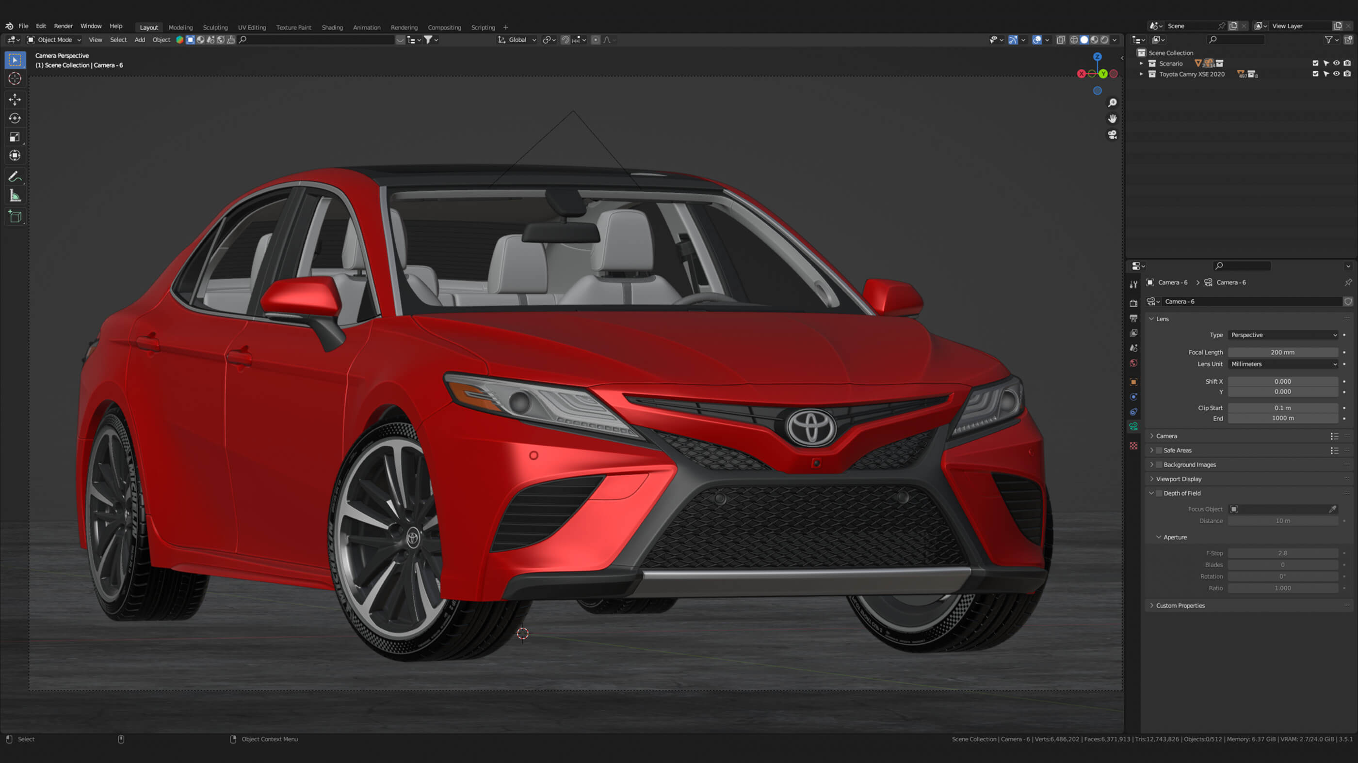 Toyota Camry XSE 2018 - 3D Model by MrGhosts