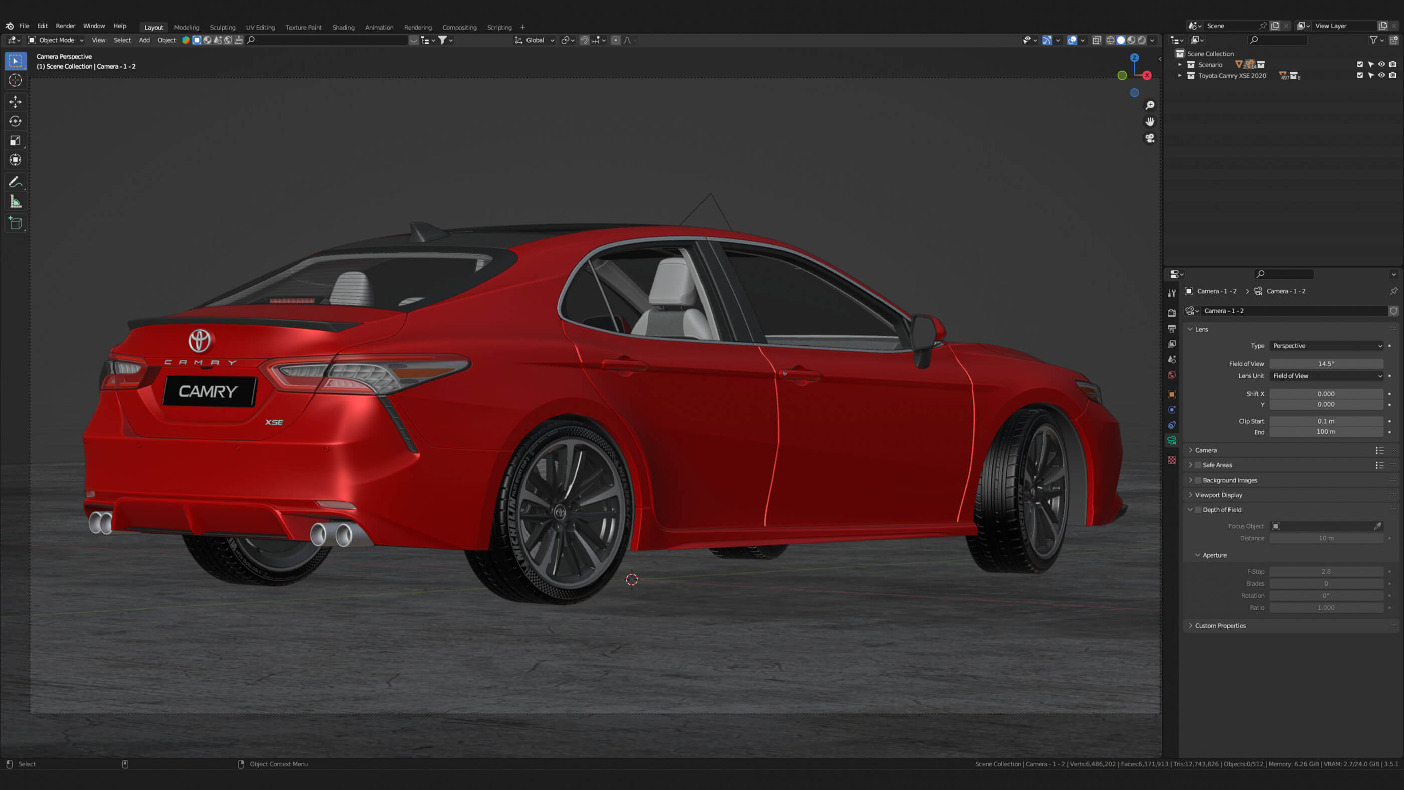 Toyota Camry XSE 2018 - 3D Model by MrGhosts