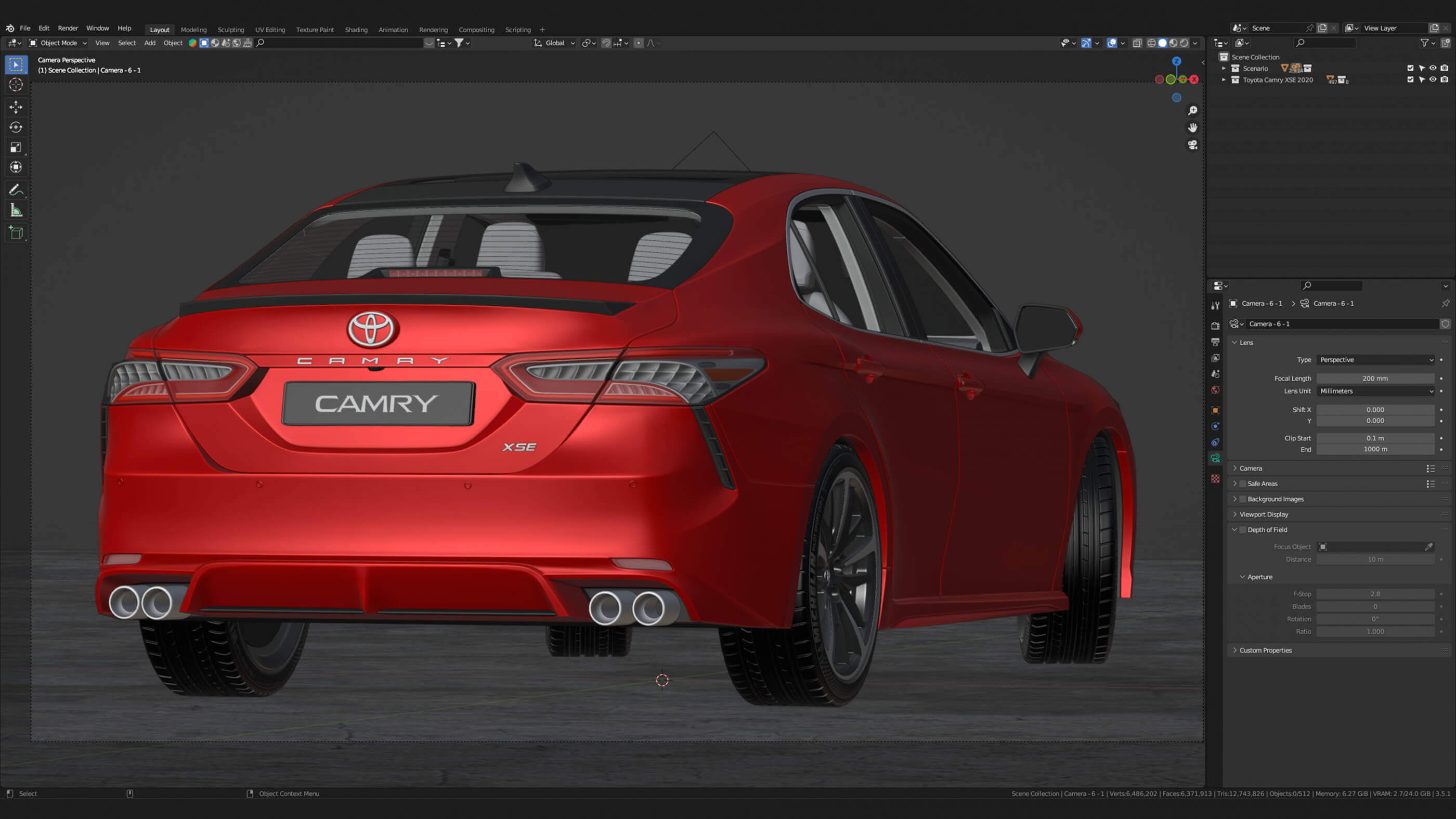 Toyota Camry XSE 2018 - 3D Model by MrGhosts