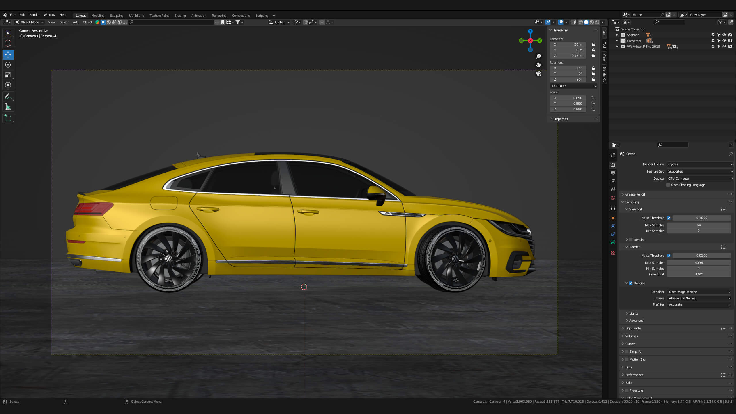 Volkswagen Arteon R-Line 2018 3D Model by MrGhosts