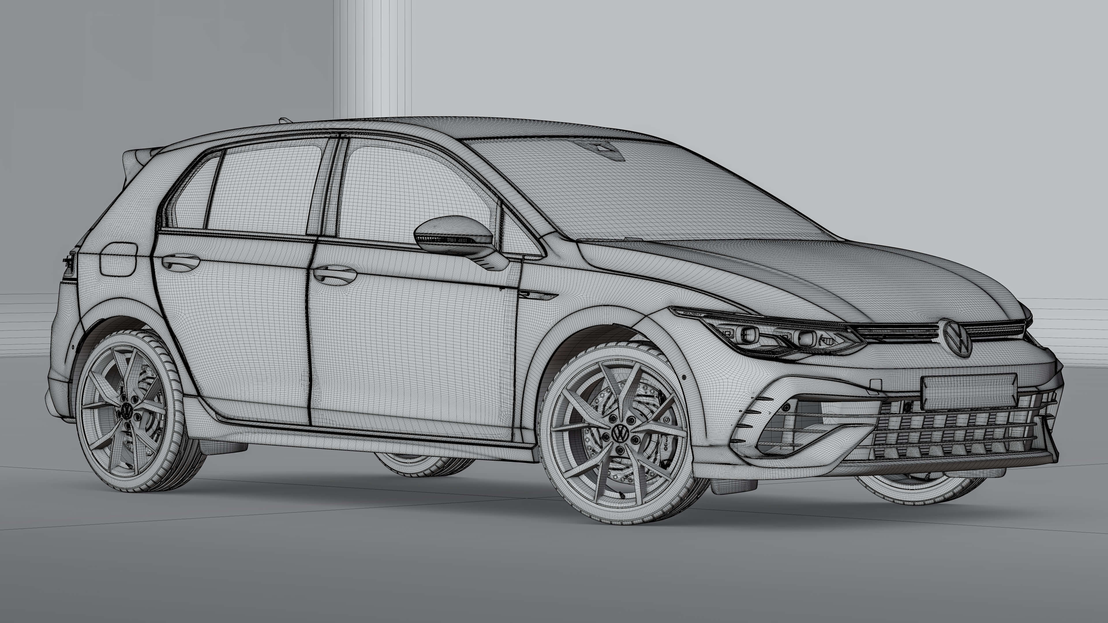 Volkswagen Golf R 2022 - 3D Model by MrGhosts