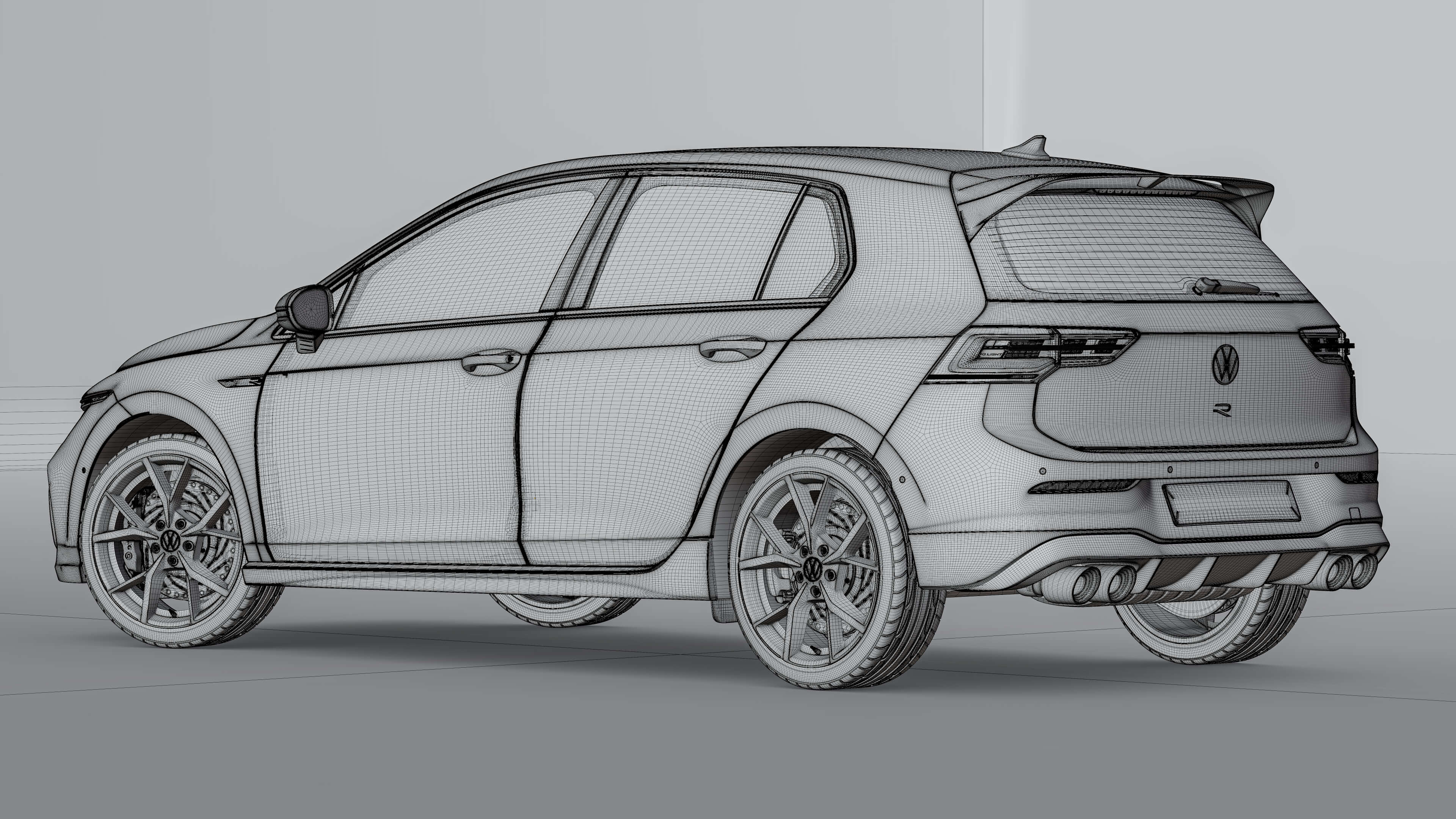 Volkswagen Golf R 2022 - 3D Model by MrGhosts