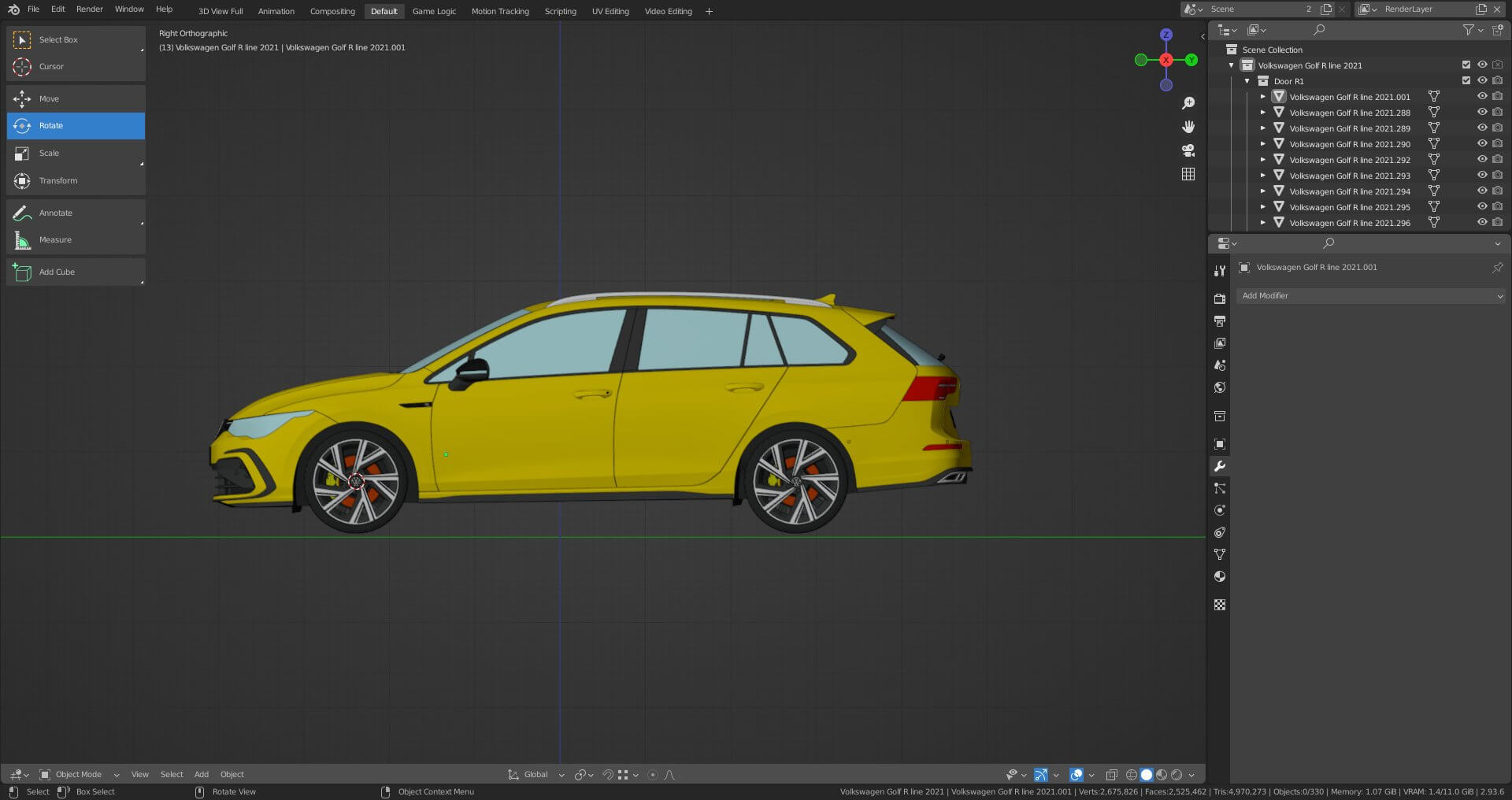 Volkswagen Golf R Line 2021 - 3D Model by MrGhosts