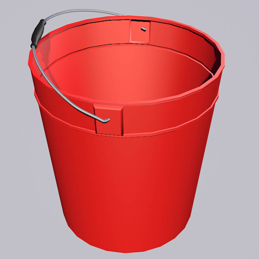 Bucket 3D Model by mrichkhalid