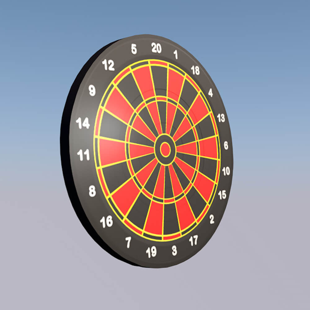 Dart Board - 3D Model by mrichkhalid
