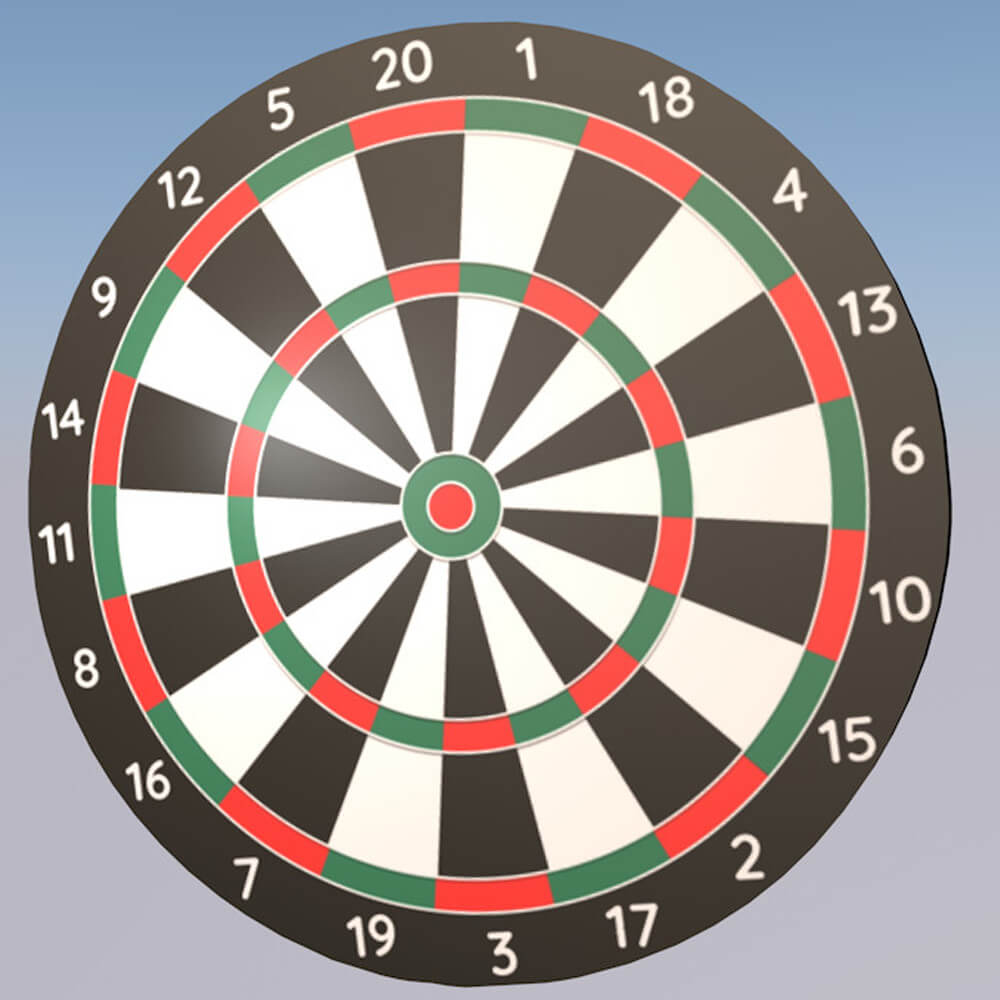 Dart Board - 3D Model by mrichkhalid