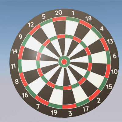 Dart Board - 3D Model by mrichkhalid
