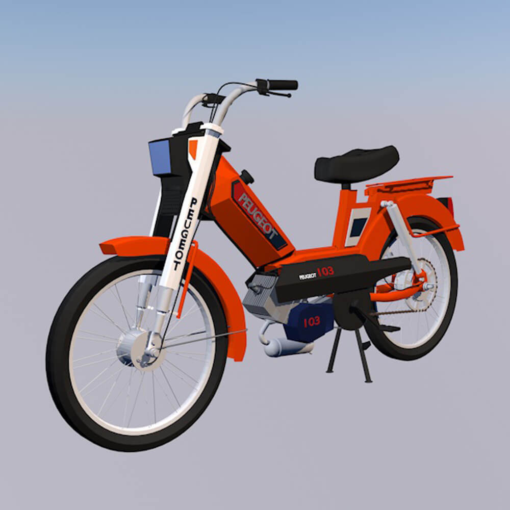 Peugeot 103 Motocycle - 3D Model by mrichkhalid
