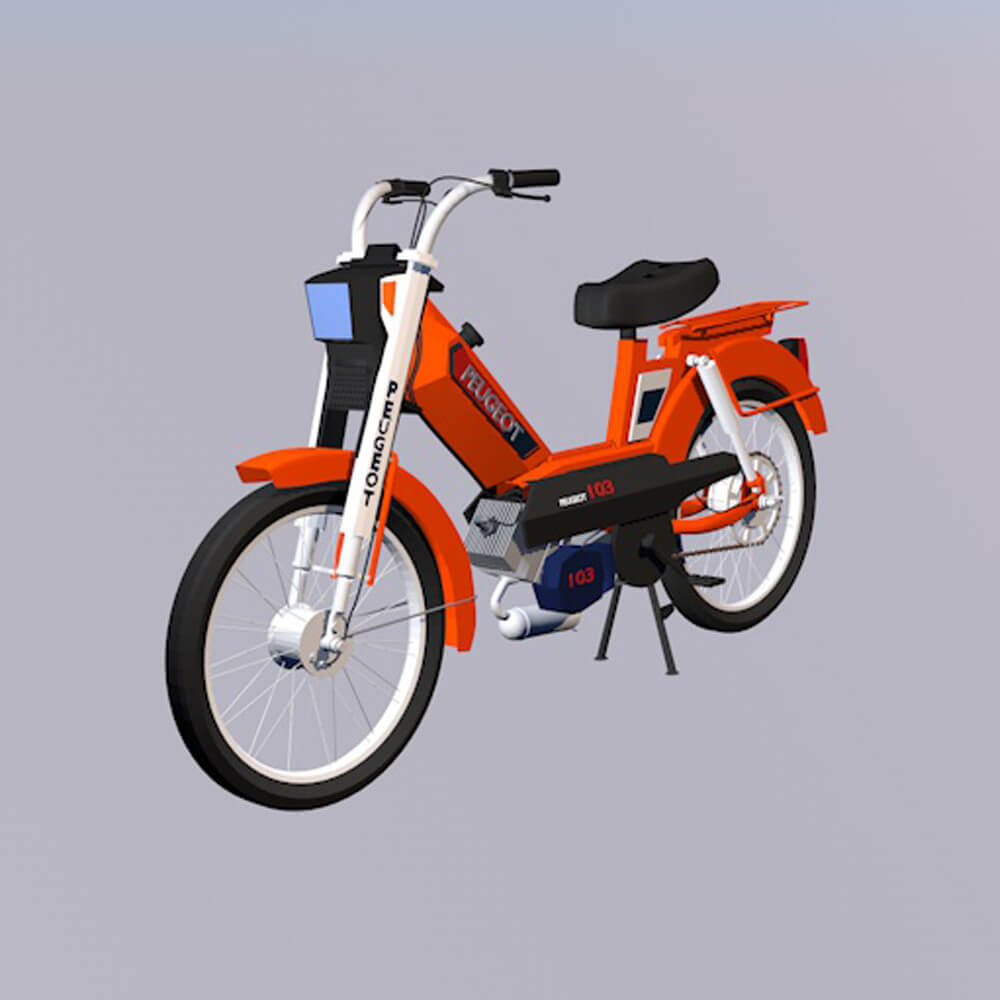 Peugeot 103 Motocycle - 3D Model by mrichkhalid
