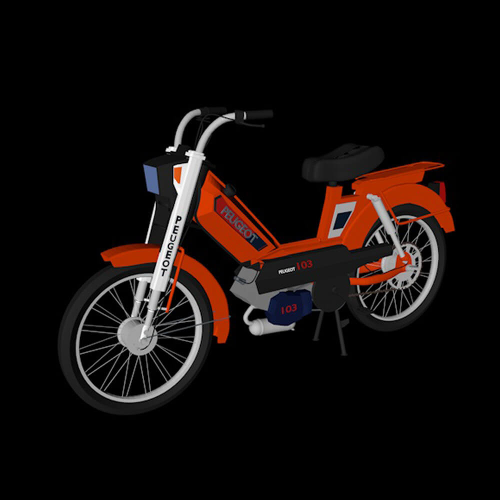 Peugeot 103 Motocycle - 3D Model by mrichkhalid
