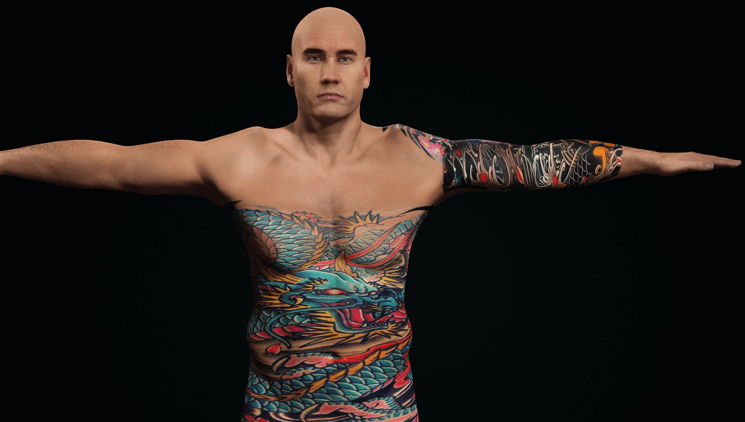 yakuza boss 01 3D Render, Digital Art by mrpsycho2000